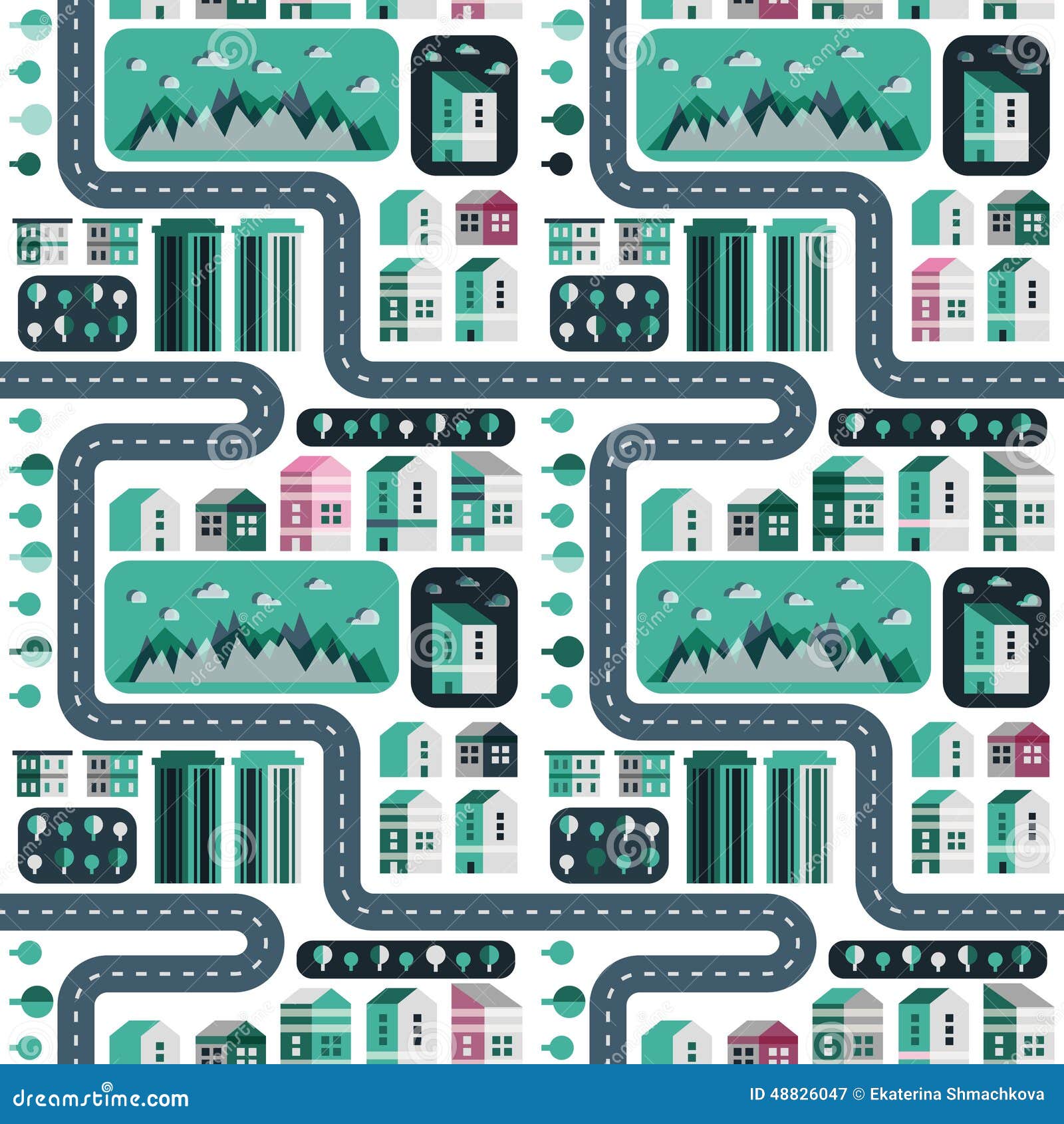 Town Infographic Elements. Vector City Elements. Vector Illustration ...