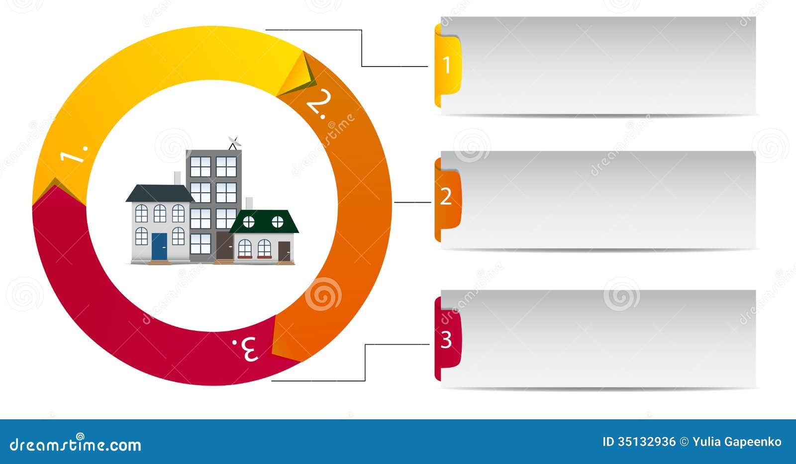 Town Infographic Template Business Concept Vector Stock Vector ...