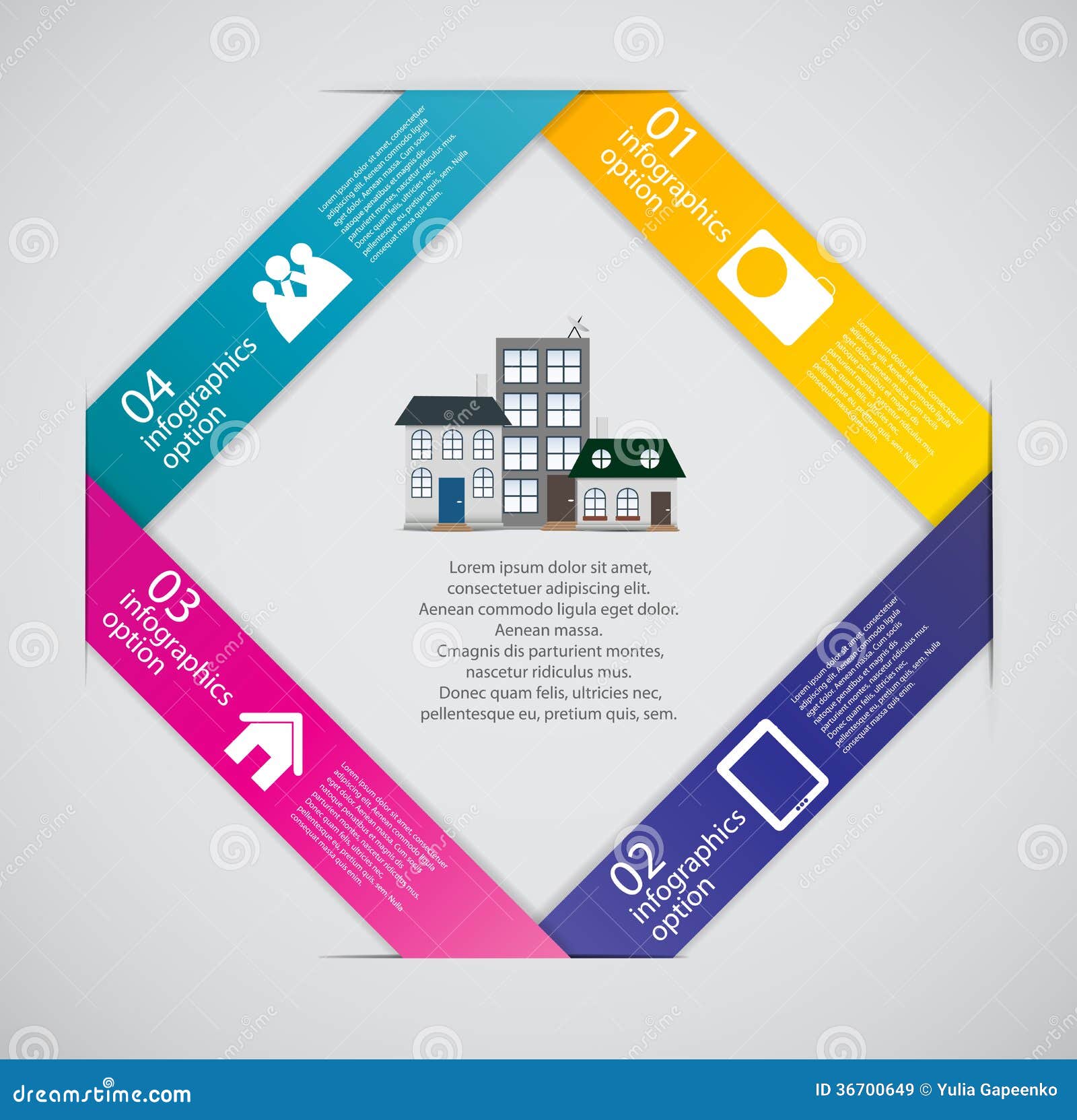 Town Infographic Template Business Concept Vector Stock Vector ...