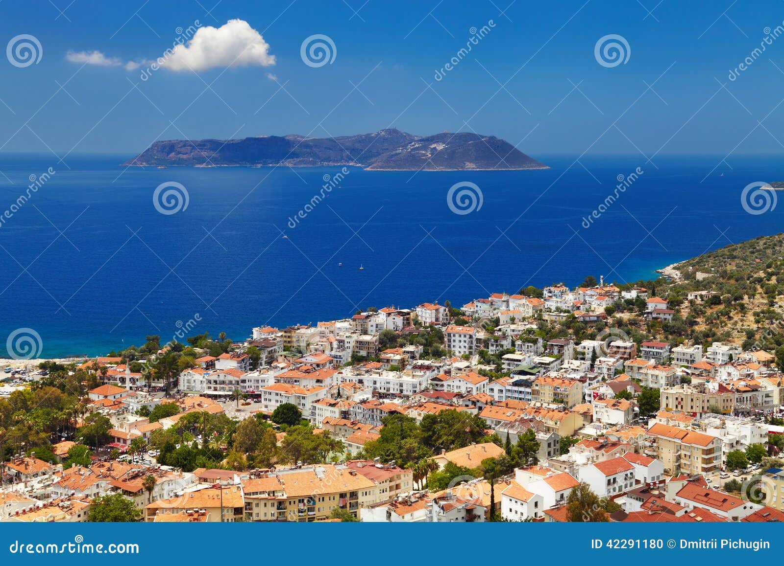 Town Kas, Turkey stock photo. Image of panorama, cityscape - 42291180