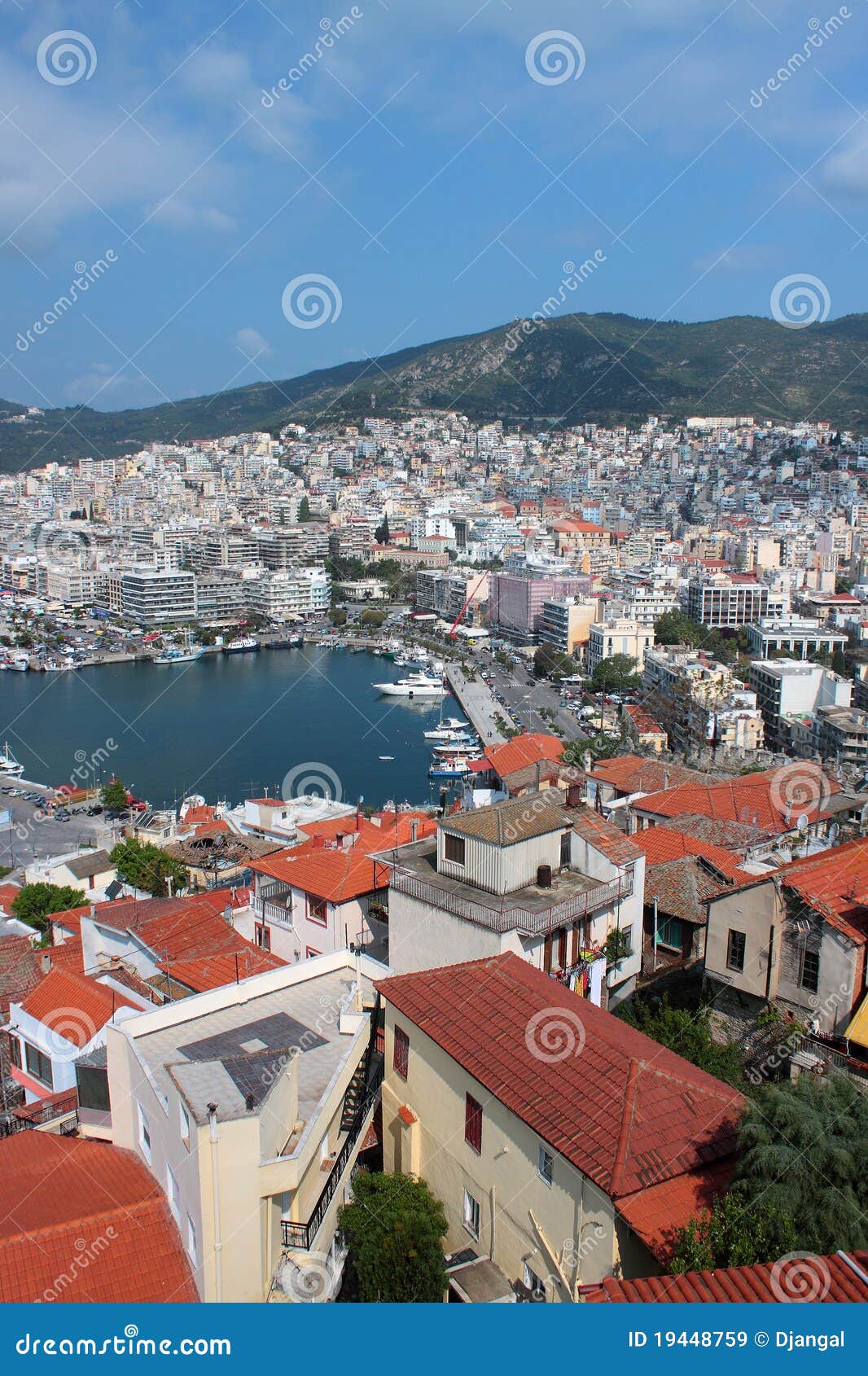 Town of Kavala in Greece (aerial View) Stock Image - Image of structure ...