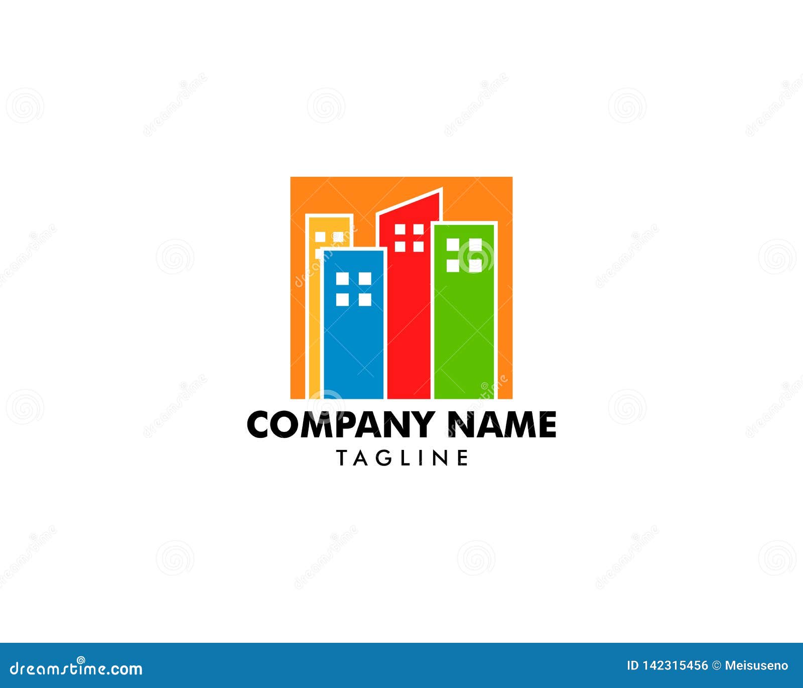Town Logo Template Design stock vector. Illustration of apartment ...