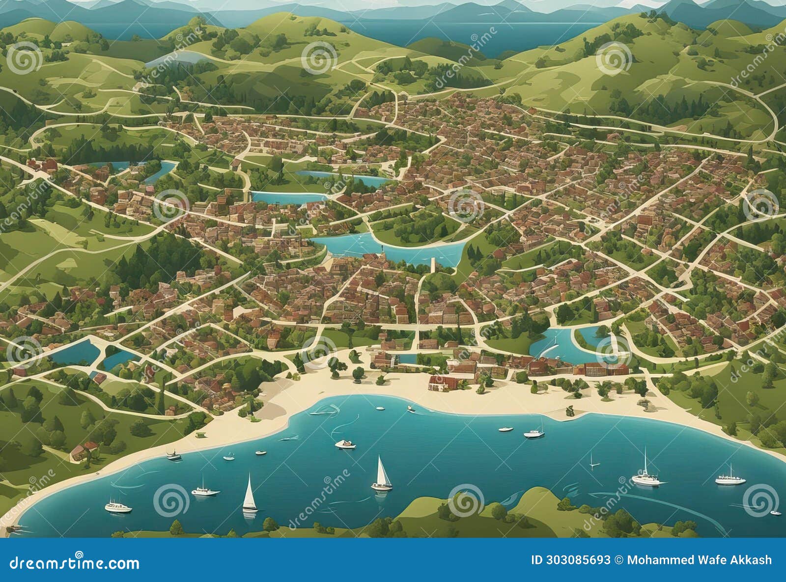 Town Map Seamless Texture Stock IllustrationMap Textured City Map ...