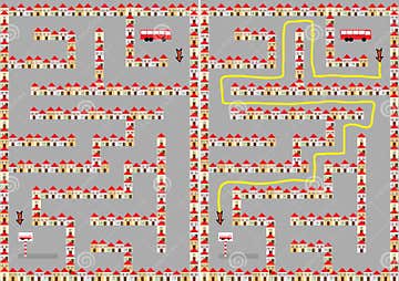 Town maze stock vector. Illustration of puzzle, vector - 9412818