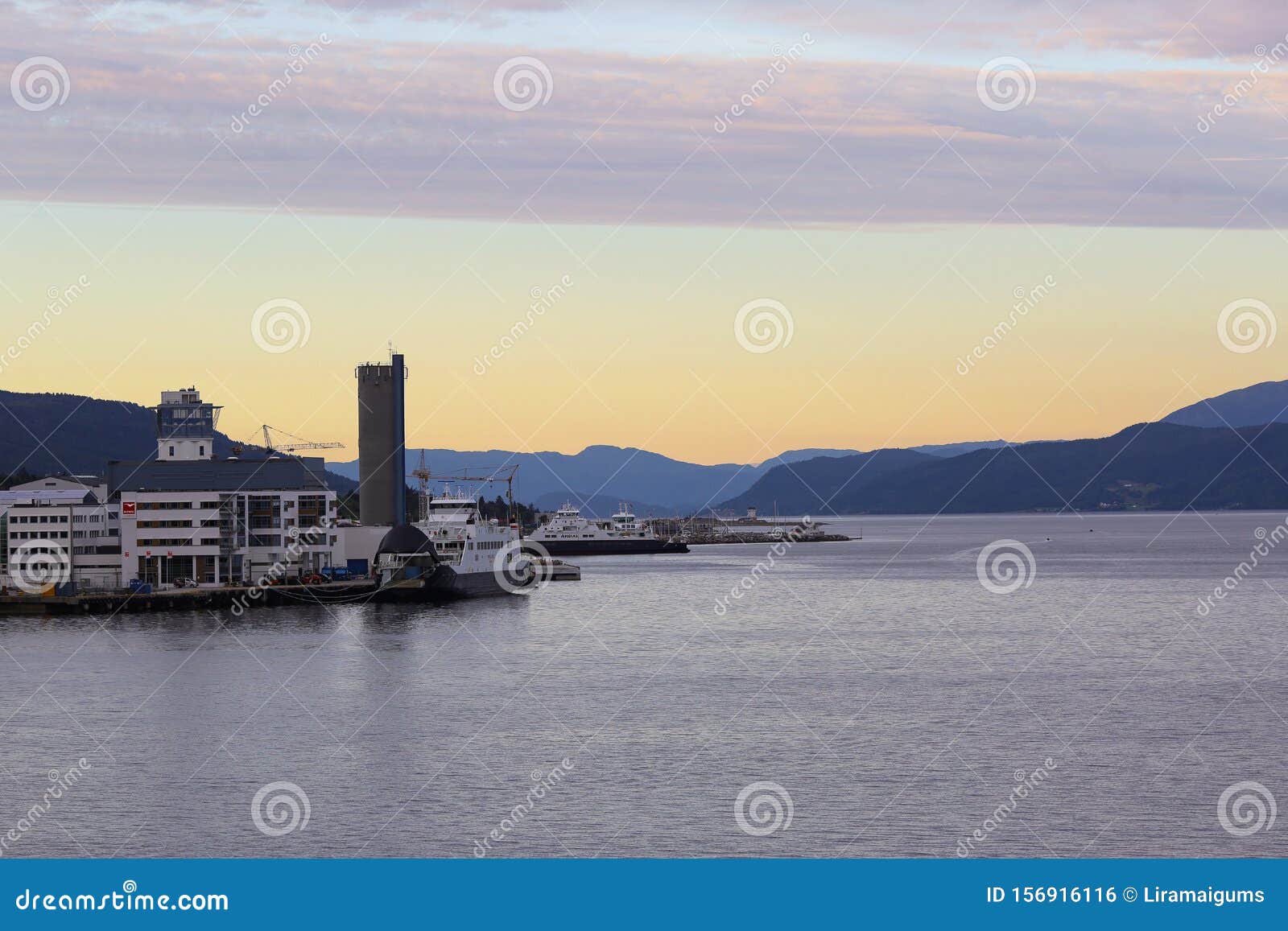 Town Molde editorial photo. Image of town, nature, sunset - 156916116