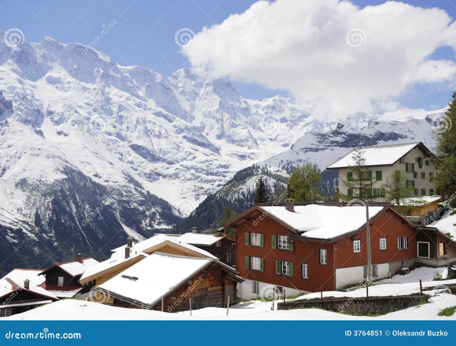 Town of Murren in Swiss Alps Stock Image - Image of remote, swiss: 3764851