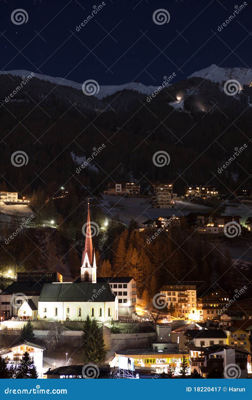 Town night view stock image. Image of selden, blue, night - 18220417