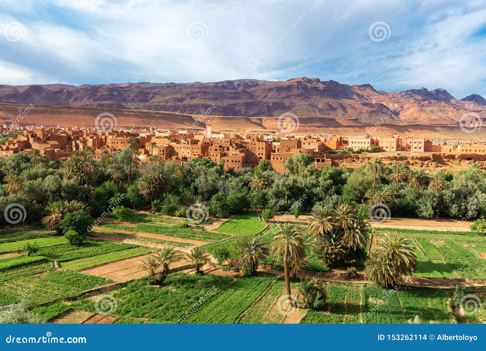 Town and Oasis of Tinerhir, Morocco Stock Photo - Image of nature ...