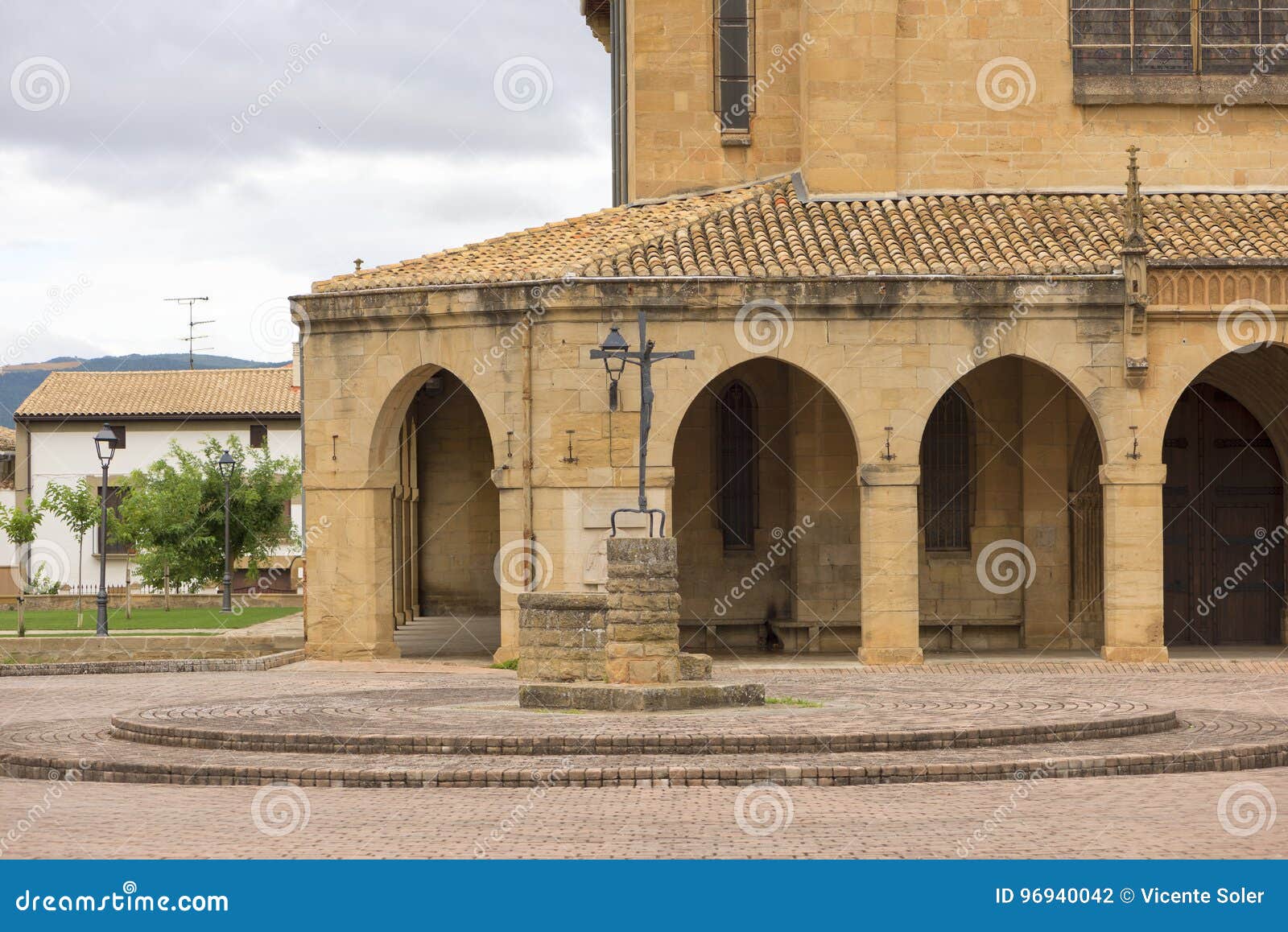 The town of Obanos stock photo. Image of outdoor, xacobeo - 96940042