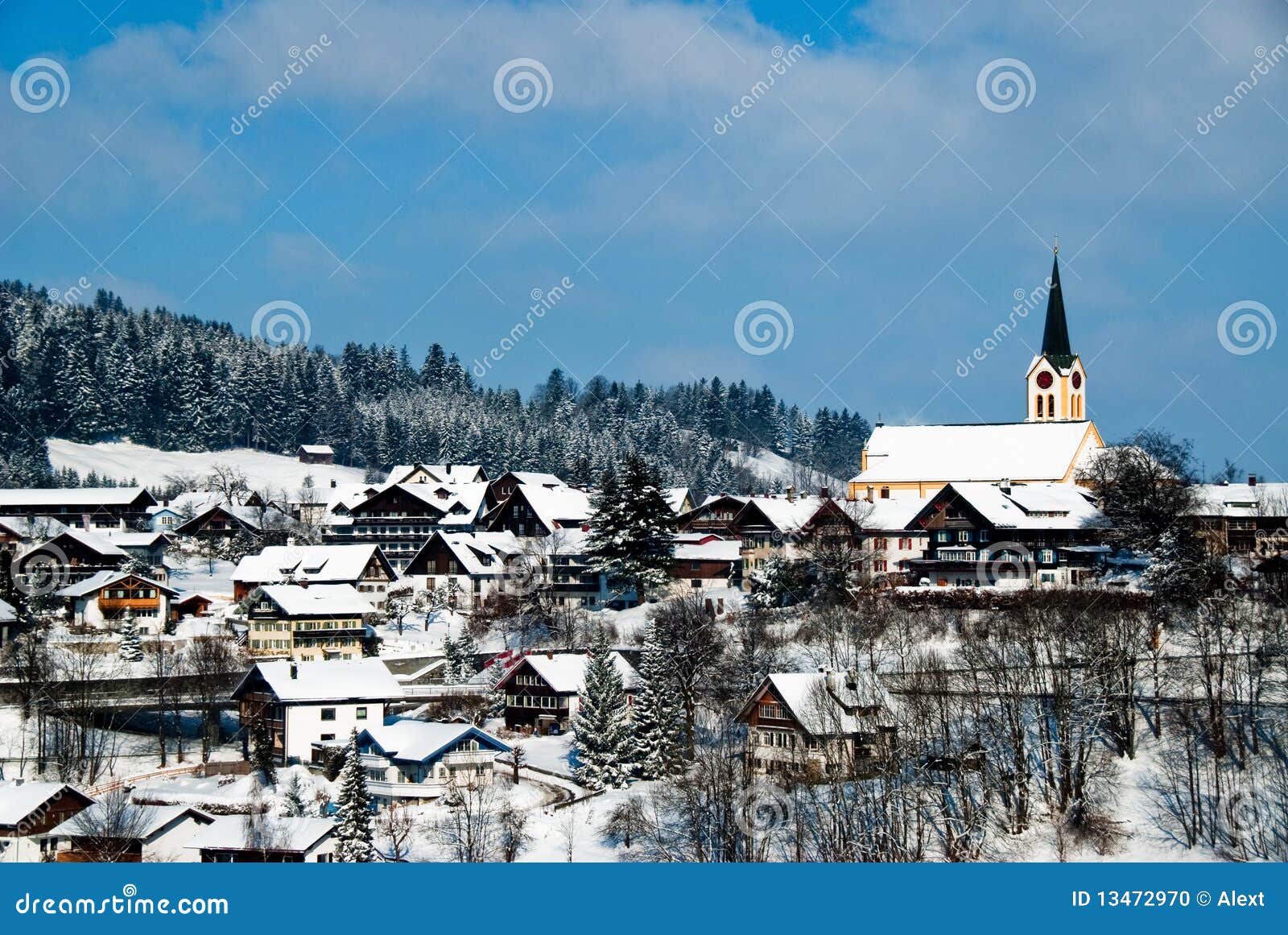 The Town of Oberstaufen, Allgau, Germany Stock Photo - Image of bavary ...