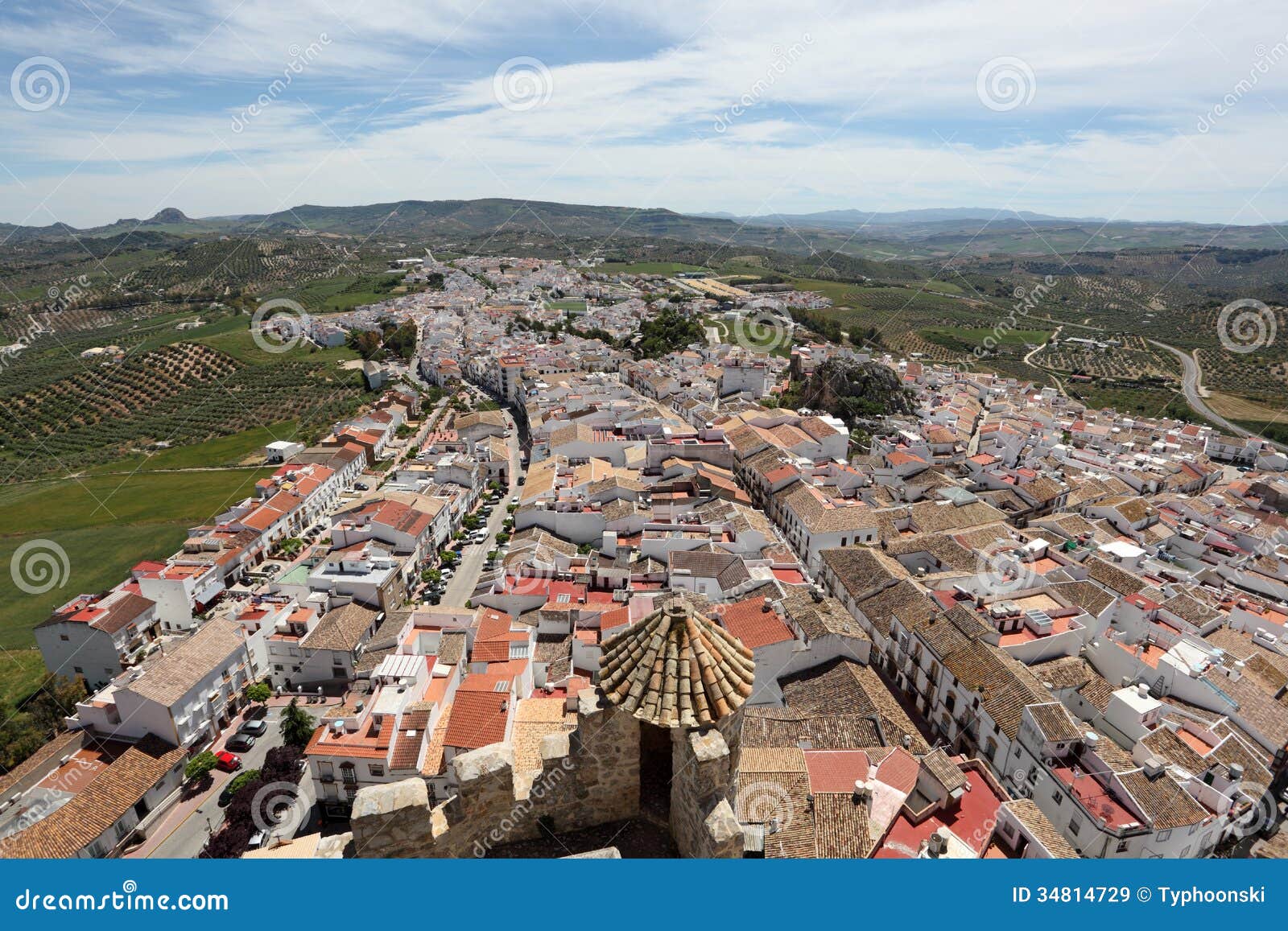 Town Olvera, Andalusia, Spain Stock Image - Image of spanish, rooftops ...
