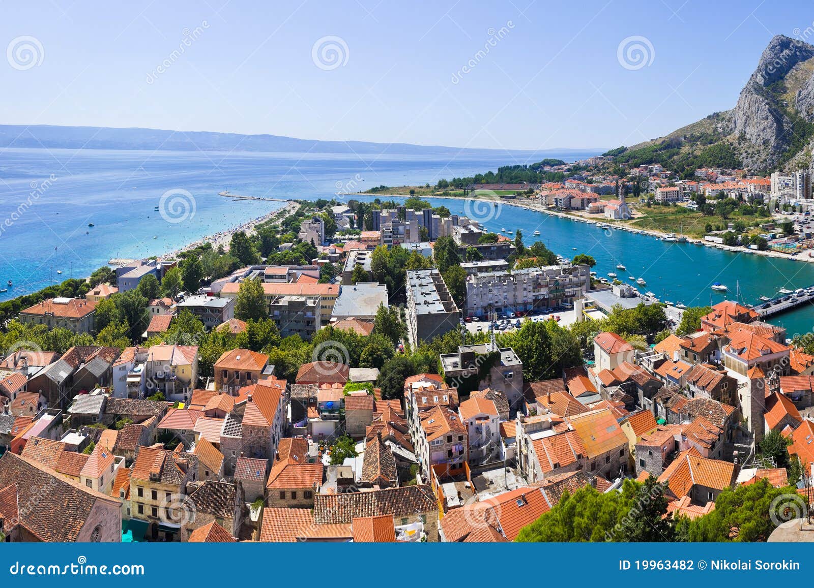 Town Omis in Croatia stock photo. Image of croatia, building - 19963482