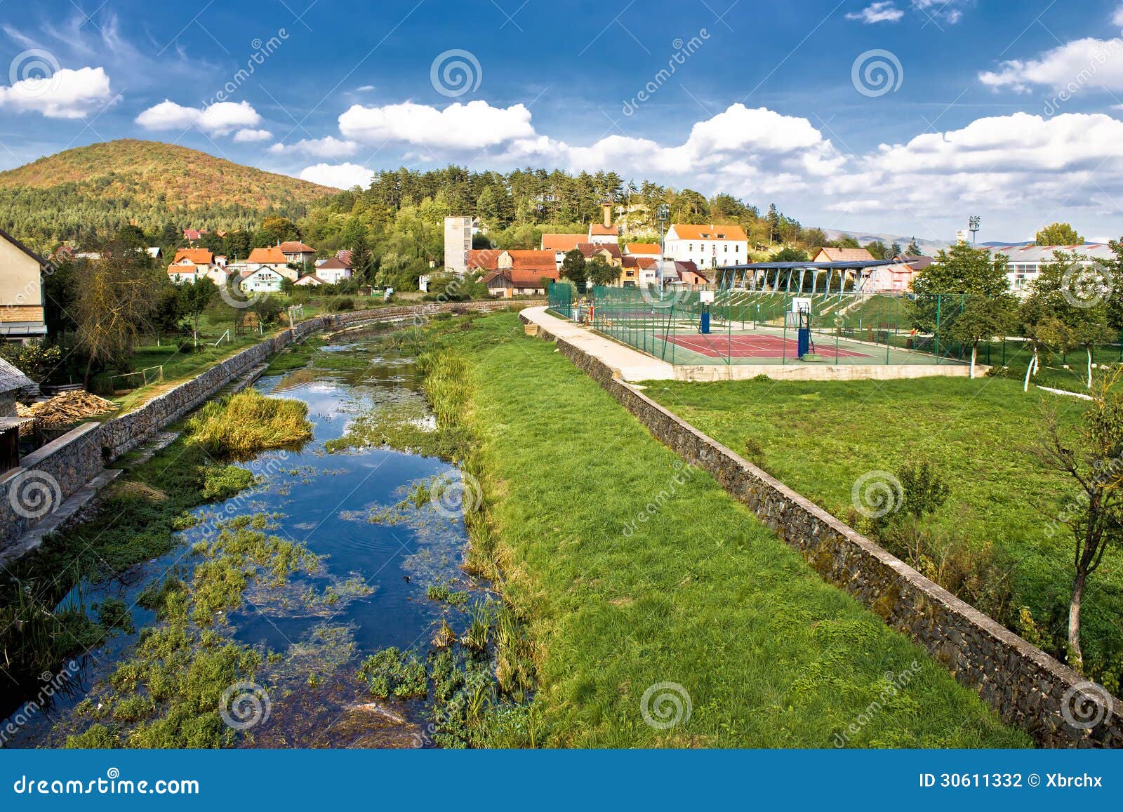 Town of Otocac - Gacka River Stock Photo - Image of building, holiday ...