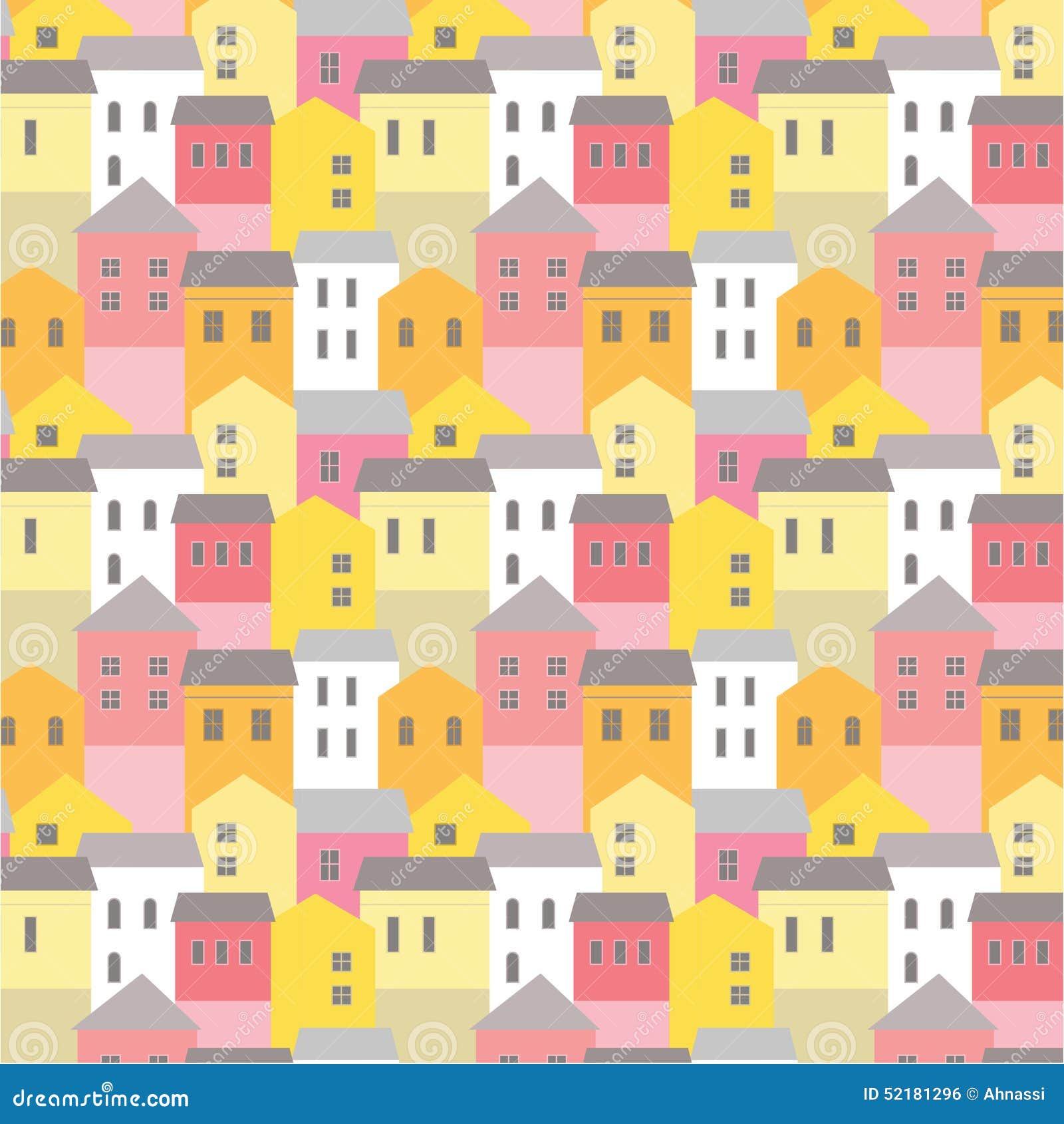 Town Pattern Bright stock vector. Illustration of colorful - 52181296