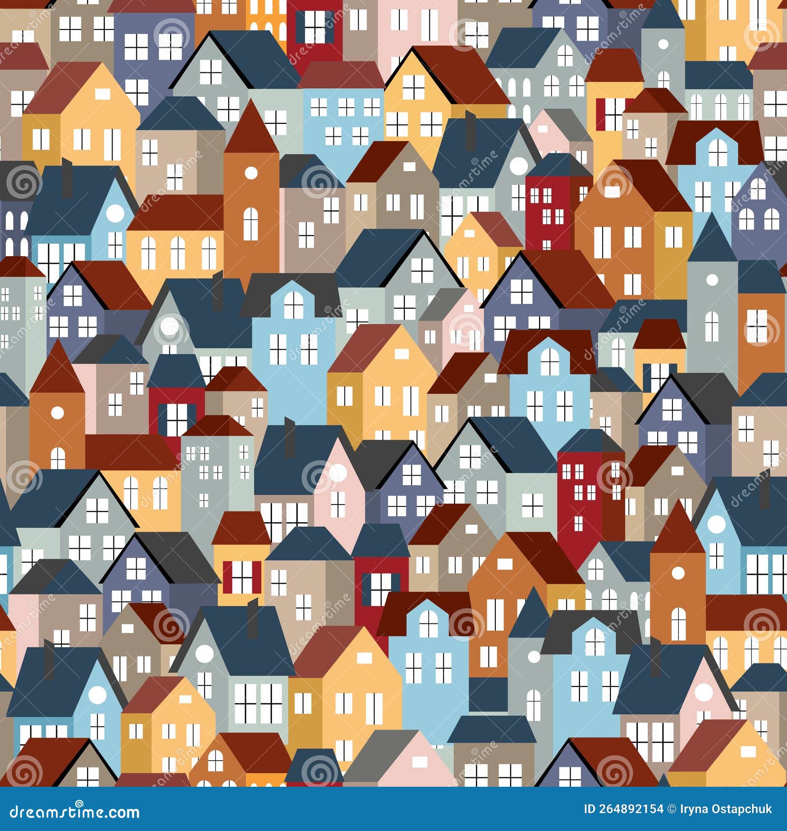 Town Pattern stock vector. Illustration of deskdrop - 264892154