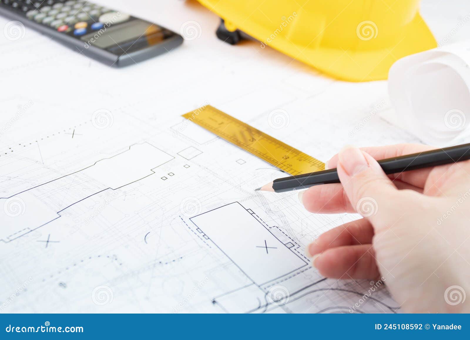 Town Planning, Architect Plans Urban Development on Construction ...