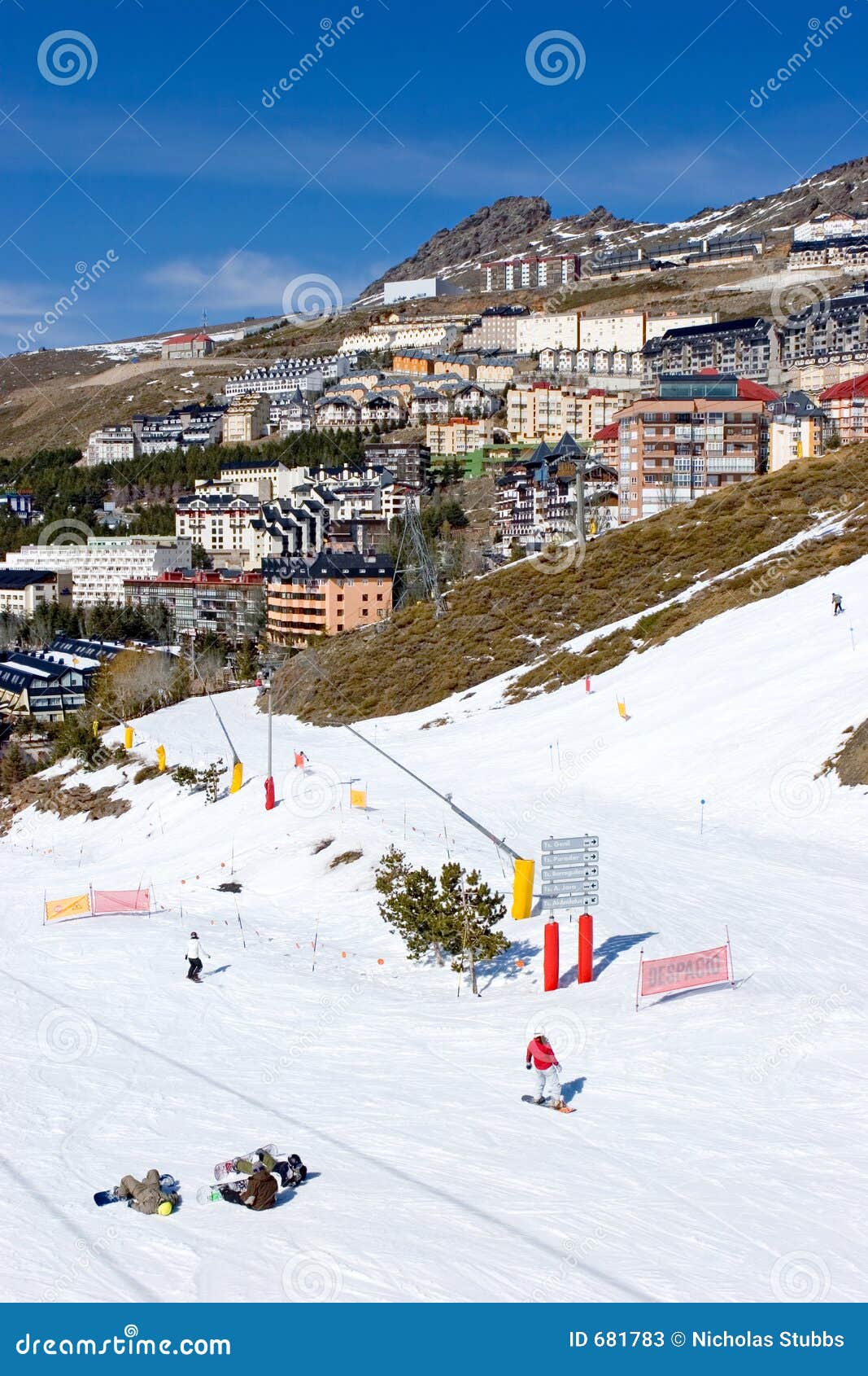 Town of Pradollano Ski Resort in Spain Stock Image - Image of costa ...