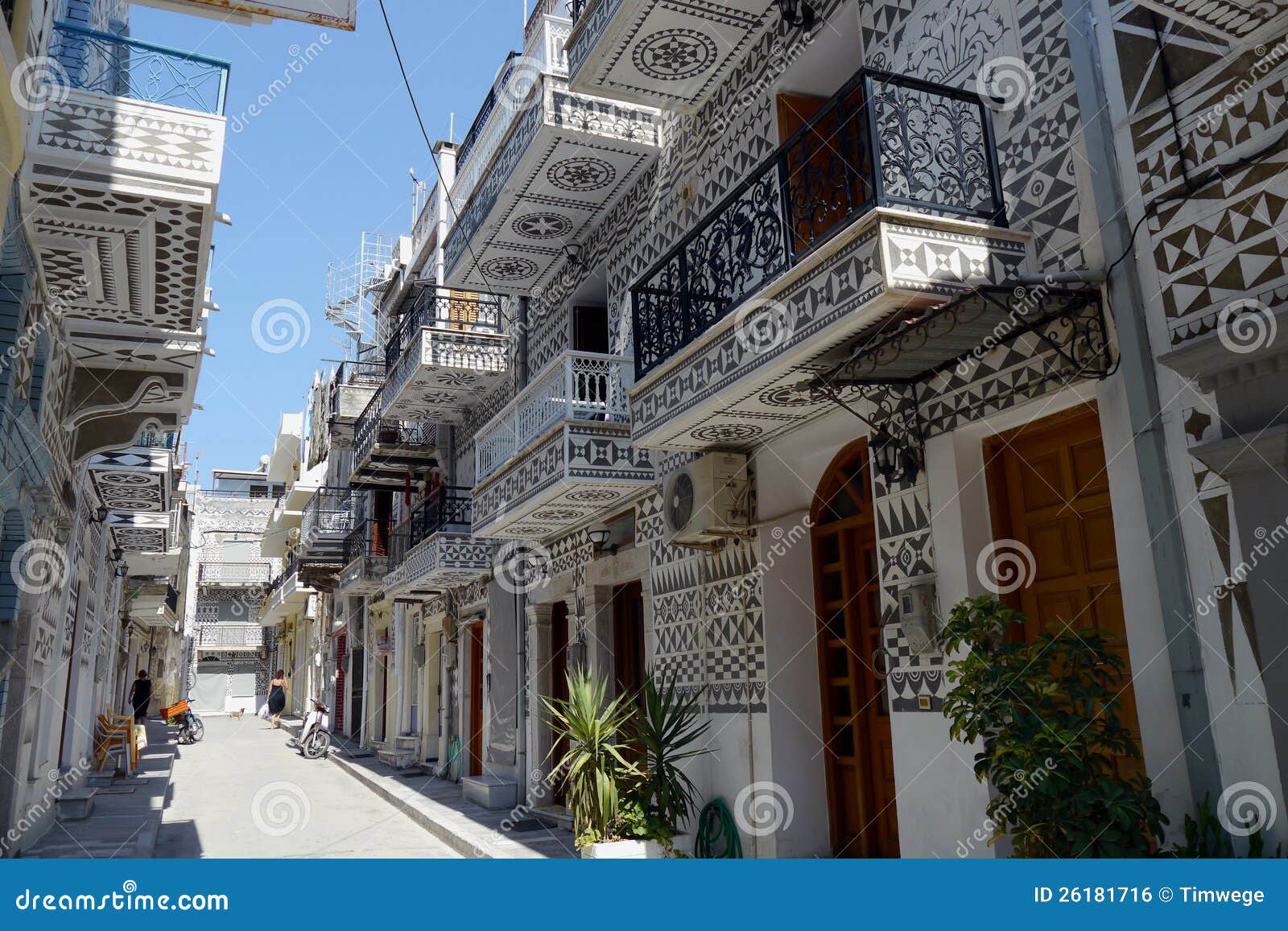 Town of pyrgi in greece stock photo. Image of greek, pyrgi - 26181716