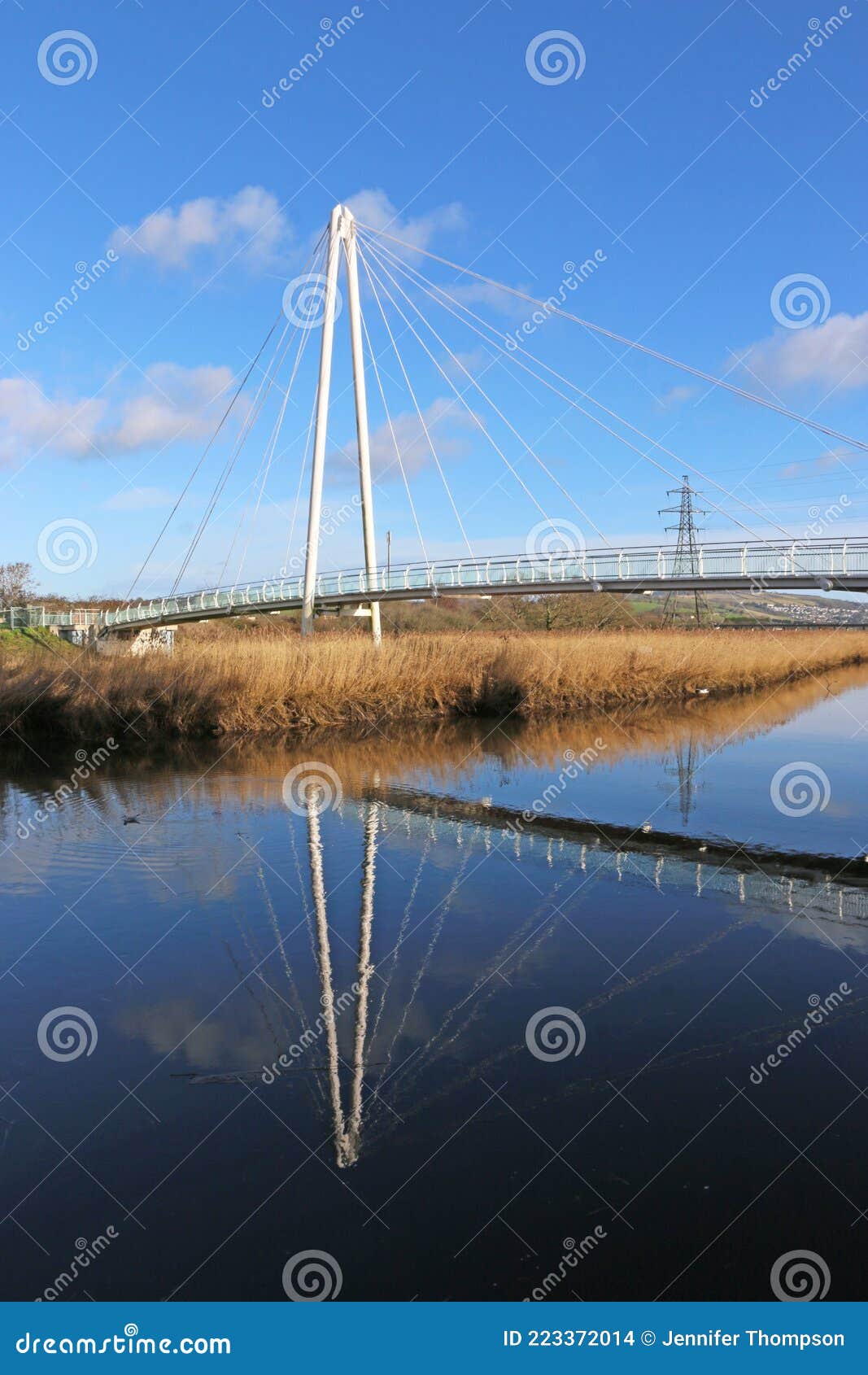 Town Quay Bridge, Newton Abbot, Devon Stock Photo - Image of city, blue ...