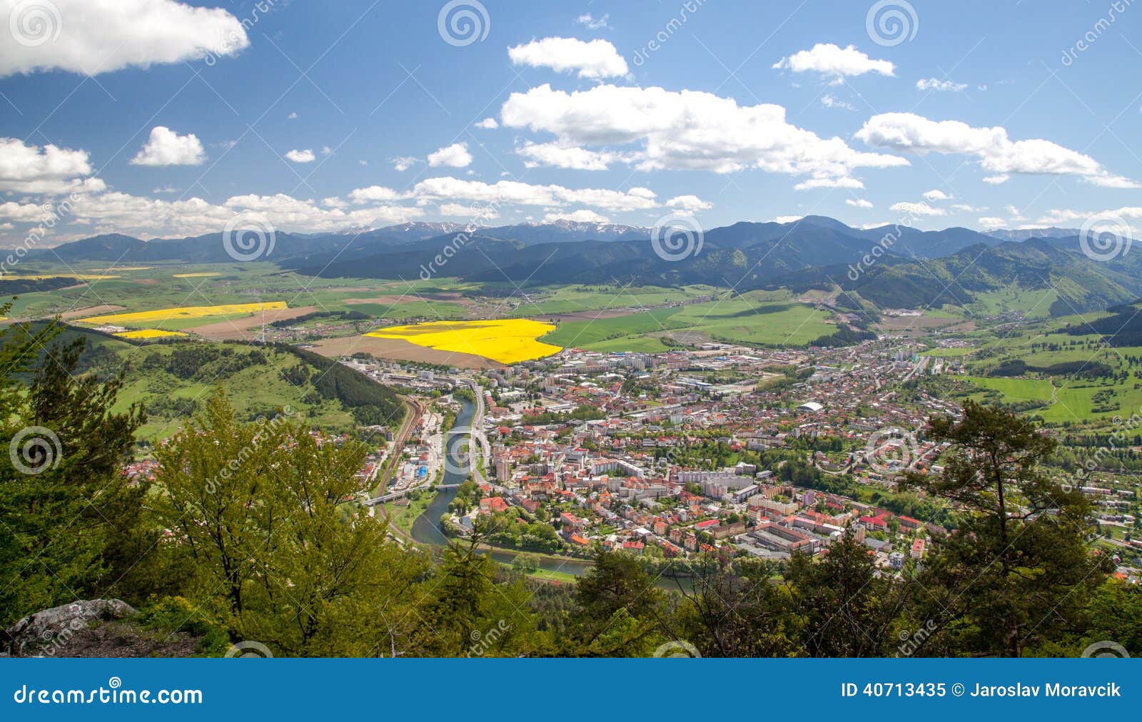 Town Ruzomberok, Slovakia stock image. Image of rapaseed - 40713435
