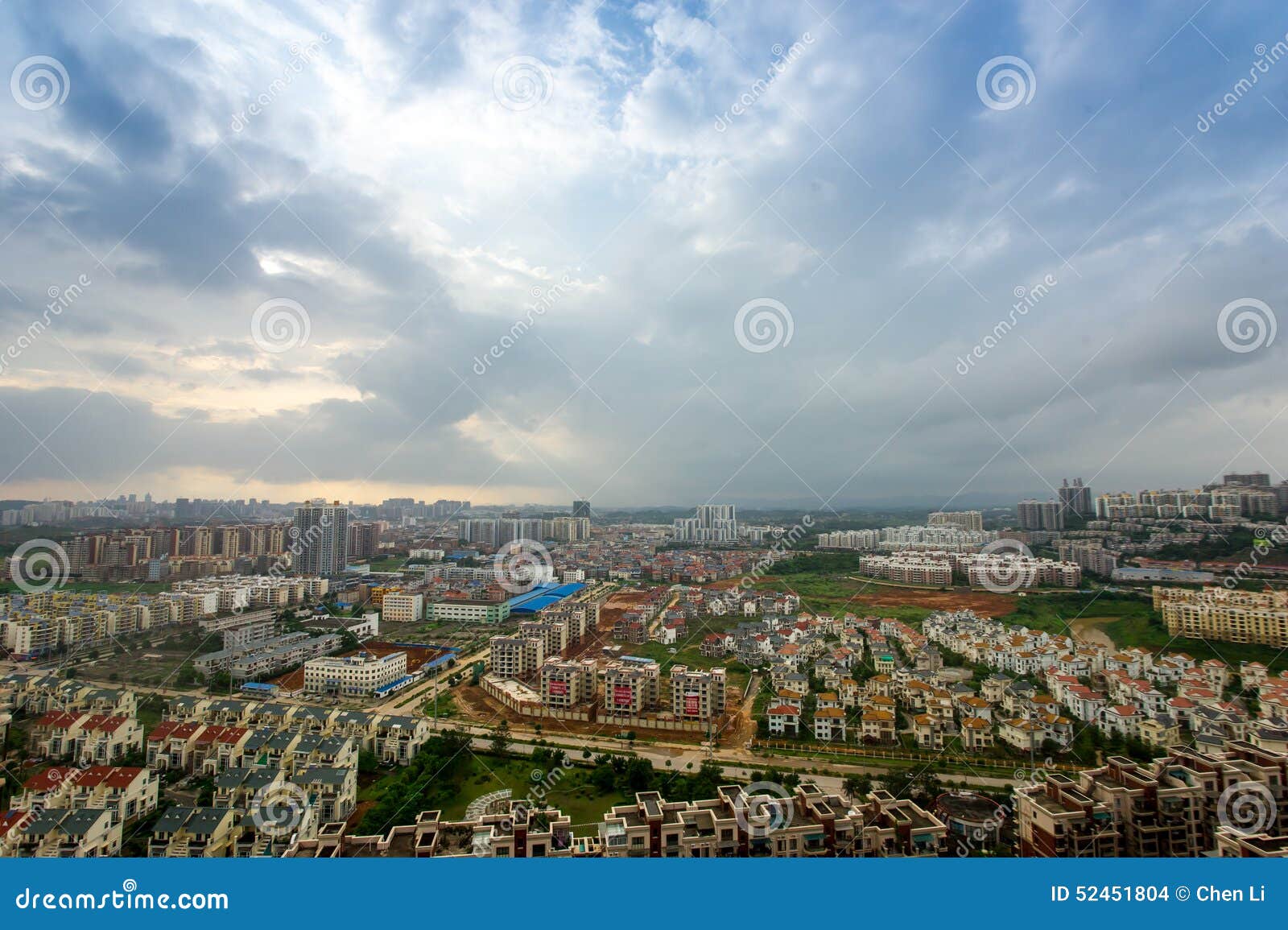 Town Scenery stock photo. Image of night, living, environment - 52451804