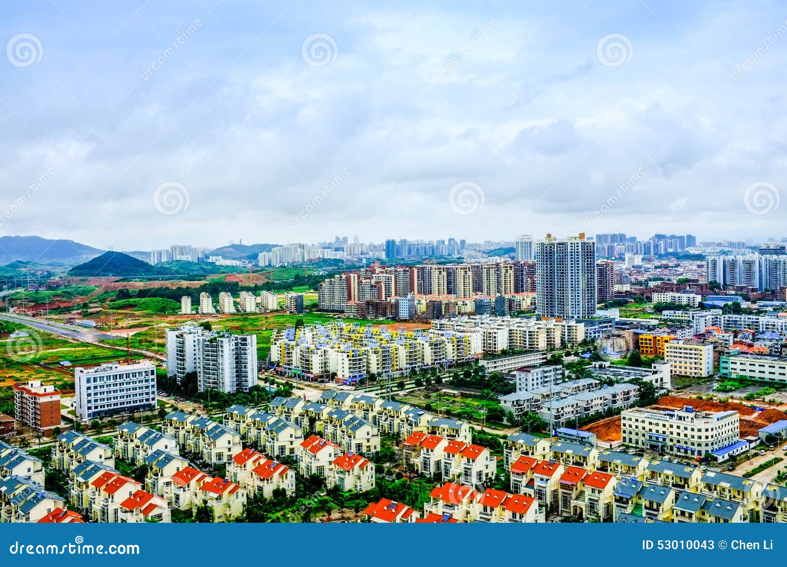 Town Scenery stock image. Image of scenery, rivers, house - 53010043