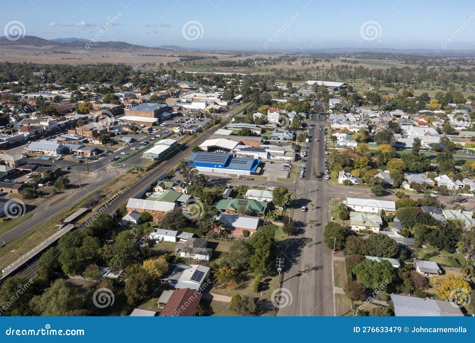 Town of Scone. stock image. Image of australia, aerial - 276633479