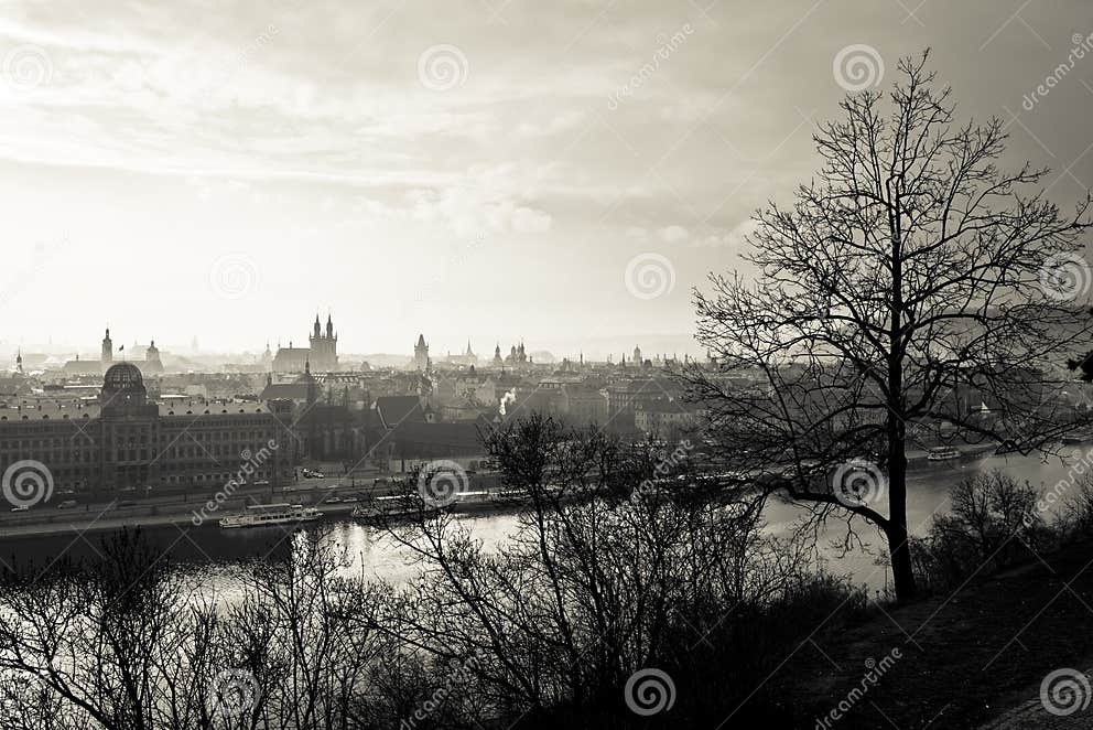 Town in Sepia Colour stock image. Image of horizon, cityscape - 25051669