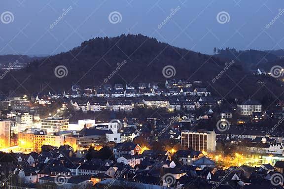 Town Siegen, Germany stock photo. Image of night, city - 24202202