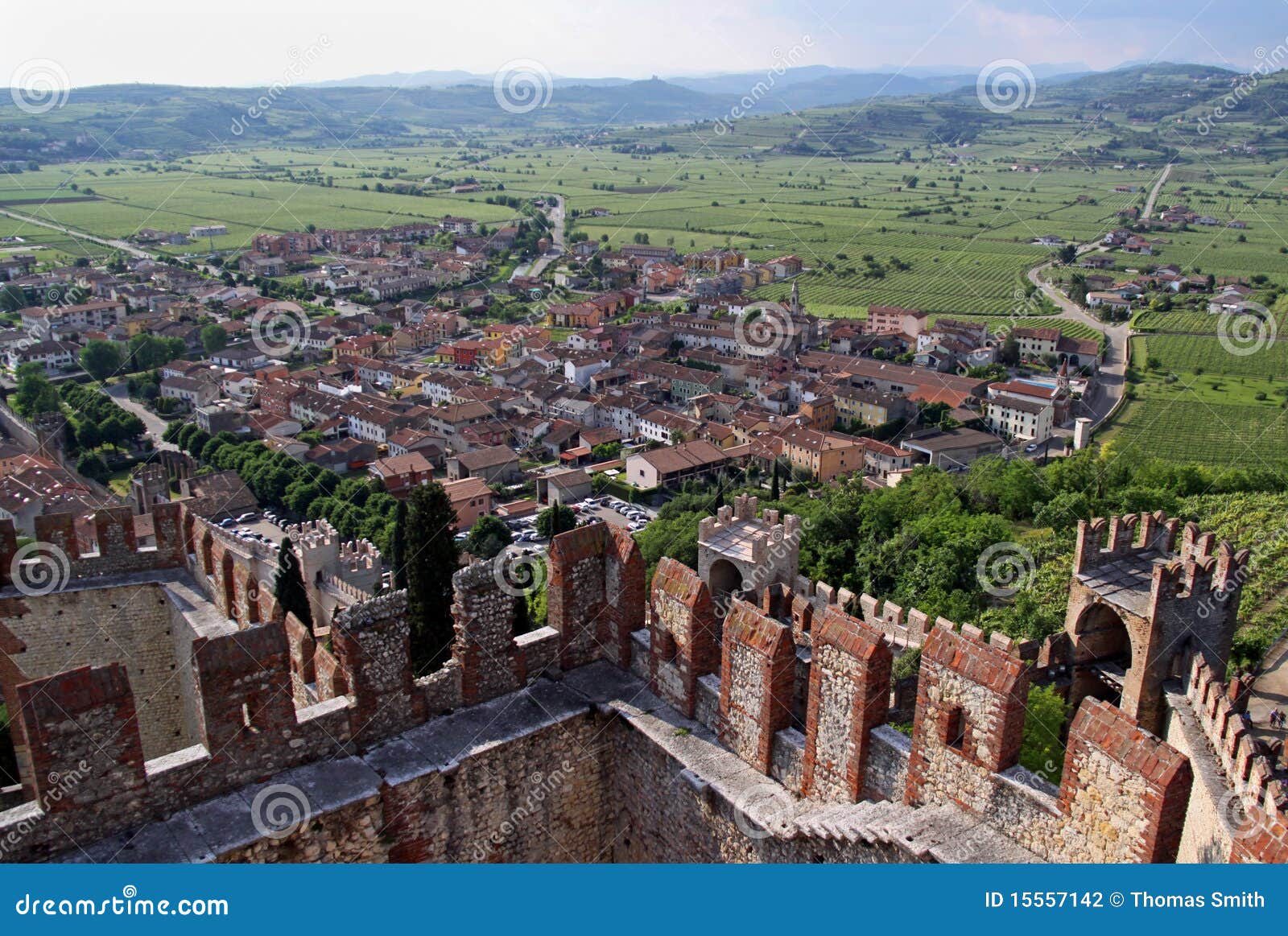 The Town of Soave, Famous for Wine and Grapes Stock Photo - Image of ...