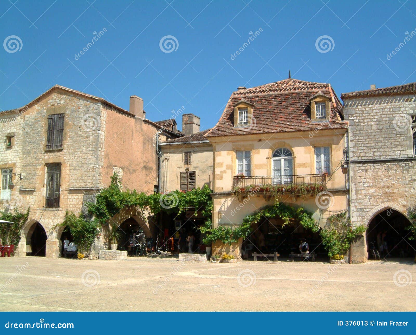 Town Square stock image. Image of warm, blue, pretty, summer - 376013