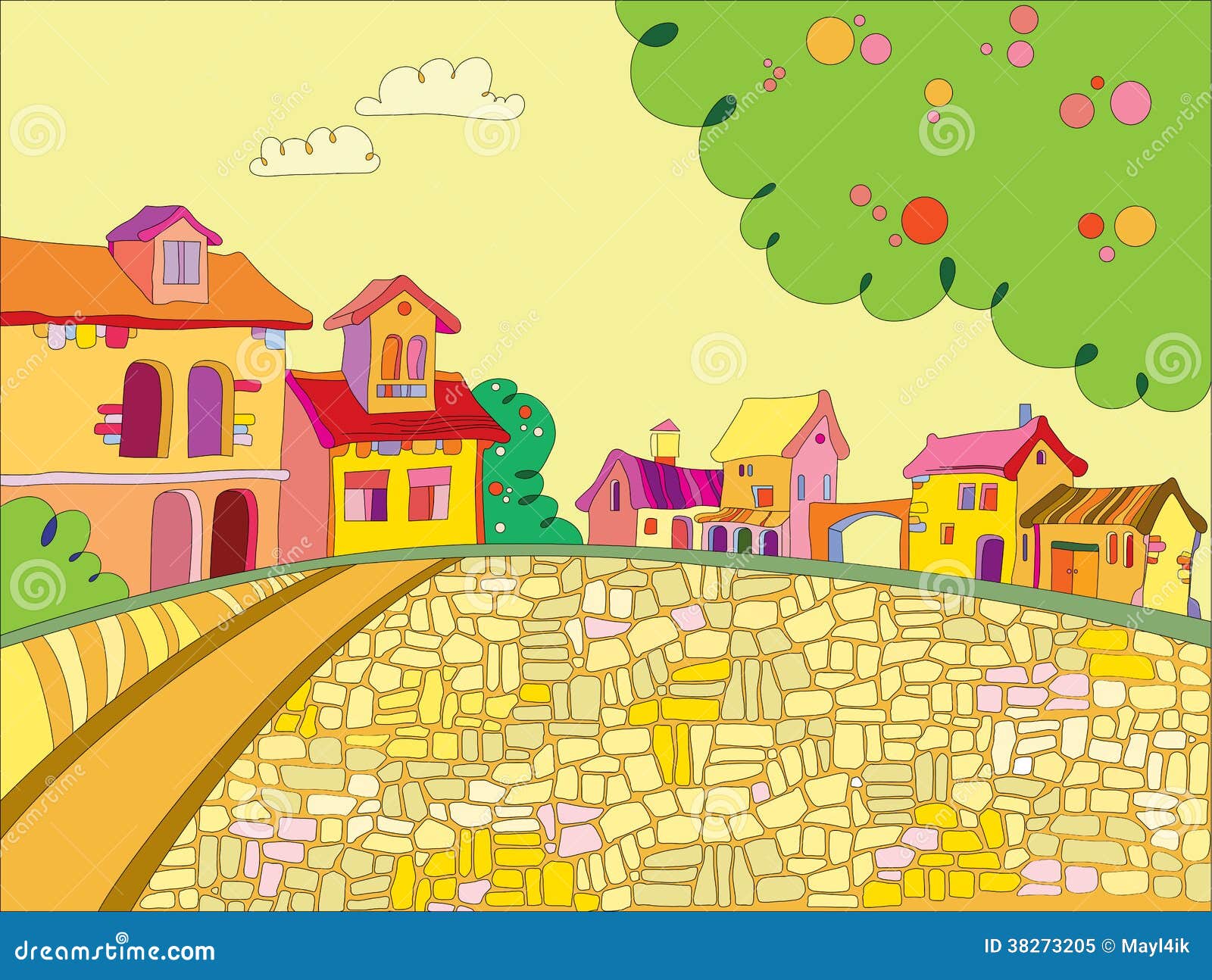 The Town Square Royalty-Free Illustration | CartoonDealer.com #38273205