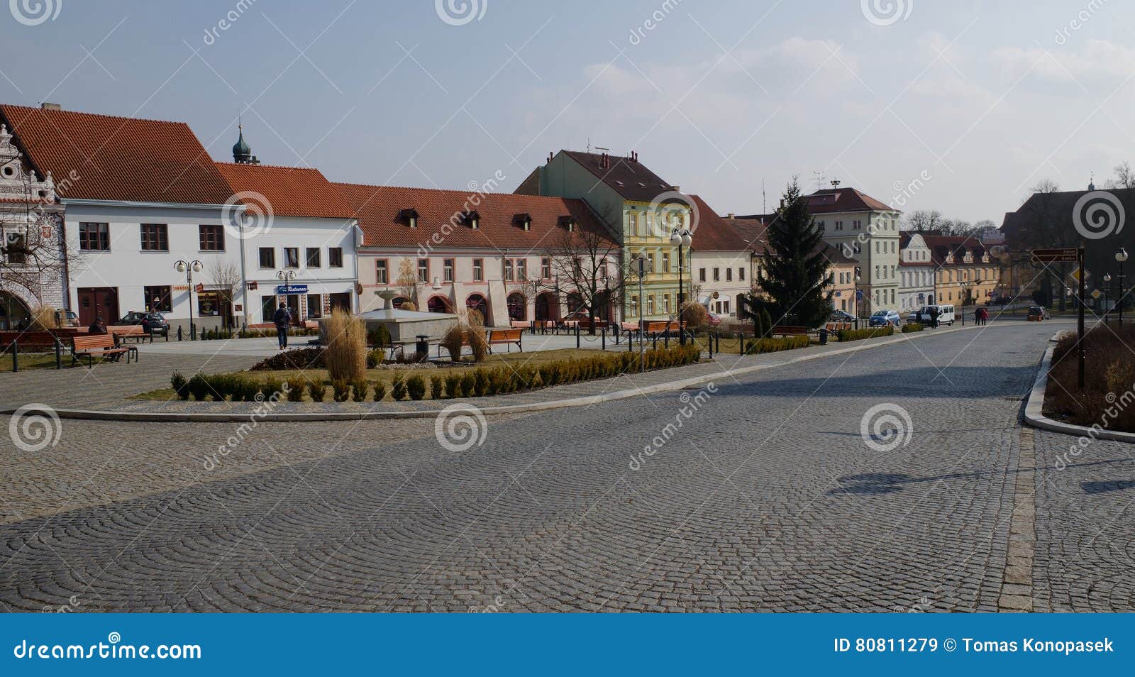 Town Square in Bechyne editorial stock image. Image of house - 80811279