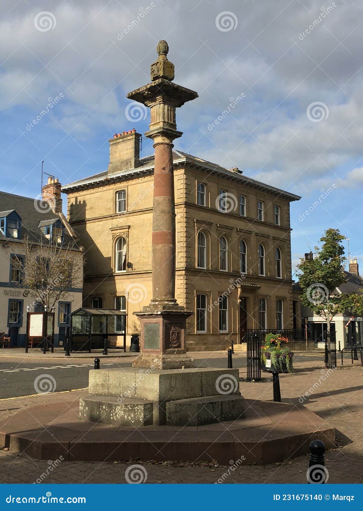 The Town Square in Duns, Berwickshire, Scotland UK Editorial Image ...