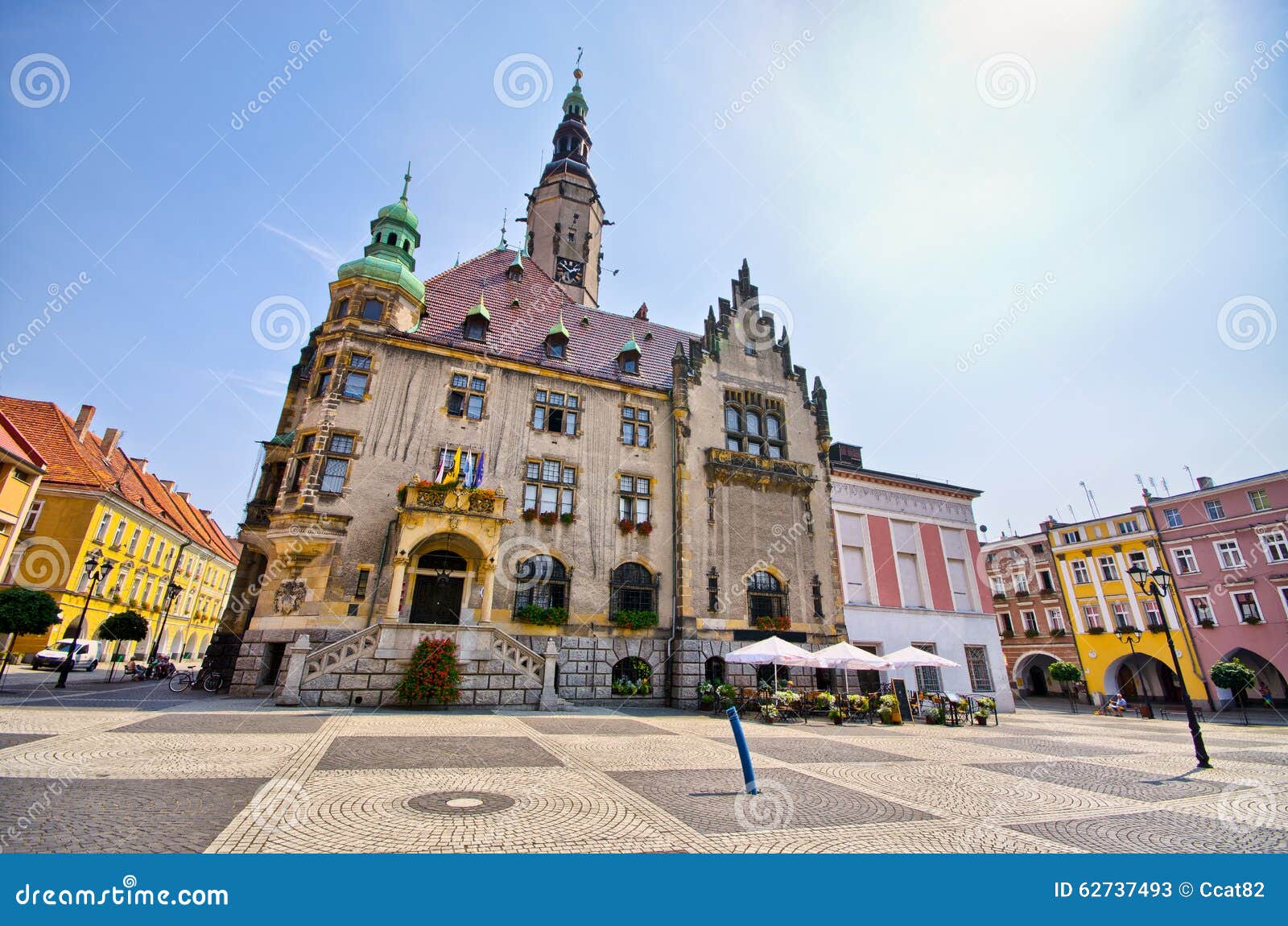 Town Square in Jawor, Poland Stock Image - Image of color, poland: 62737493