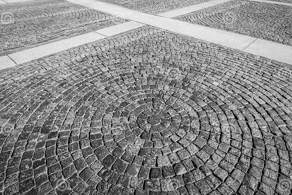 Town Square Paved with Stone Stock Image - Image of pattern, square ...