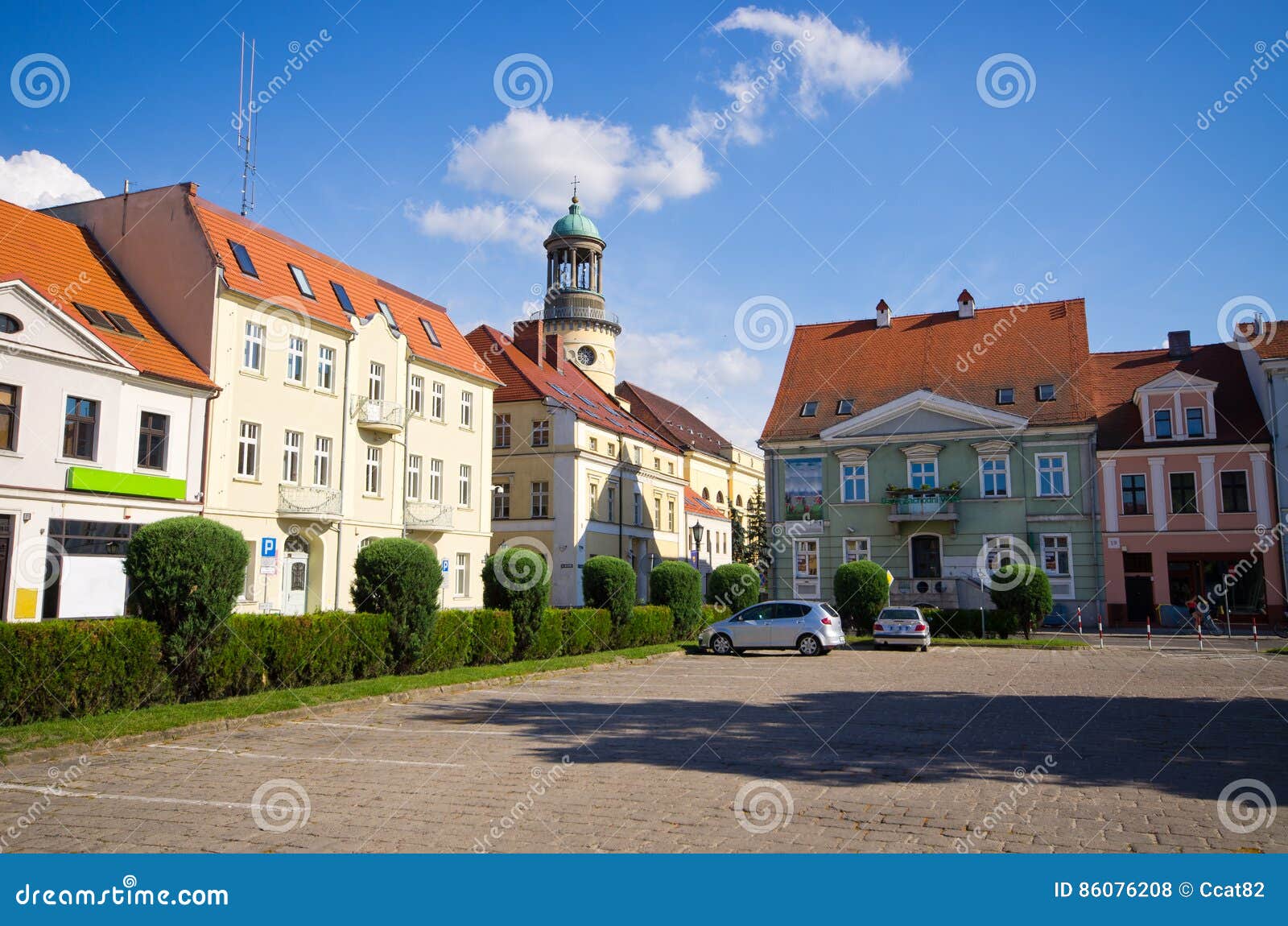 Town Square of Rawicz, Poland Stock Photo - Image of blue, town: 86076208