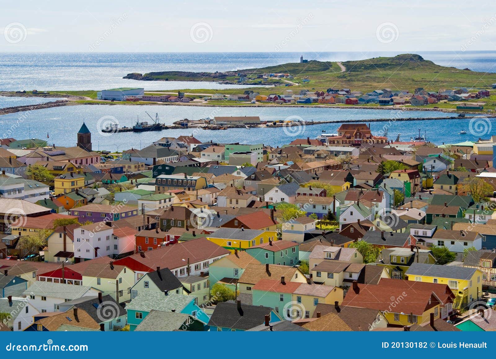 Town of St-Pierre stock photo. Image of north, horizontal - 20130182