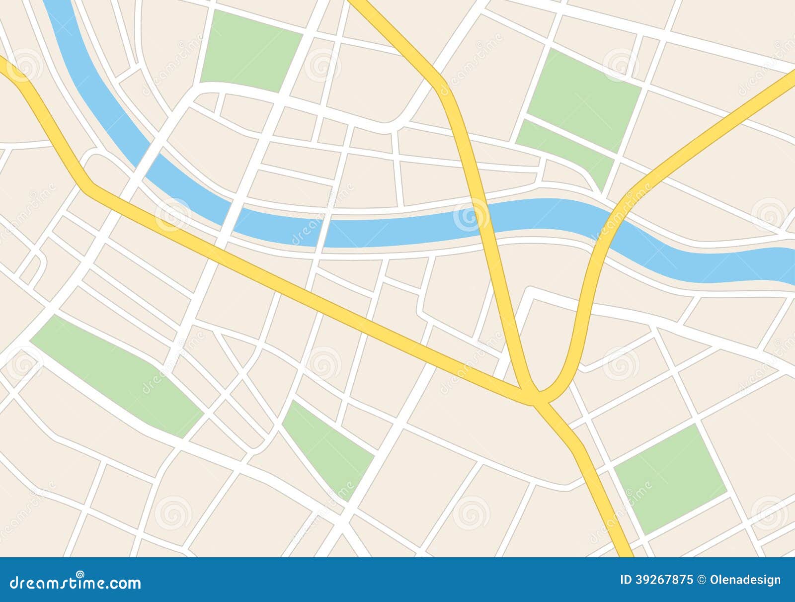 Simple Blank Street Map