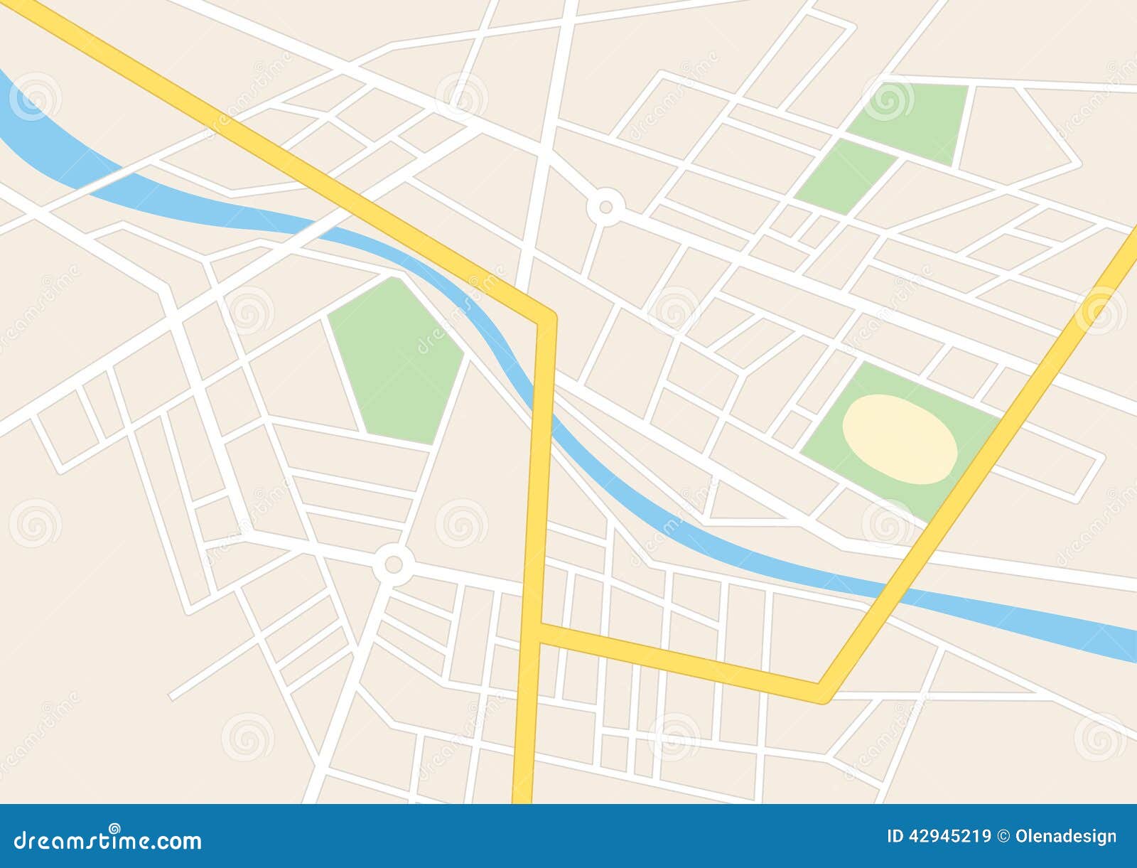 Town Streets with a Stadium on the Plan - Vector Stock Vector ...