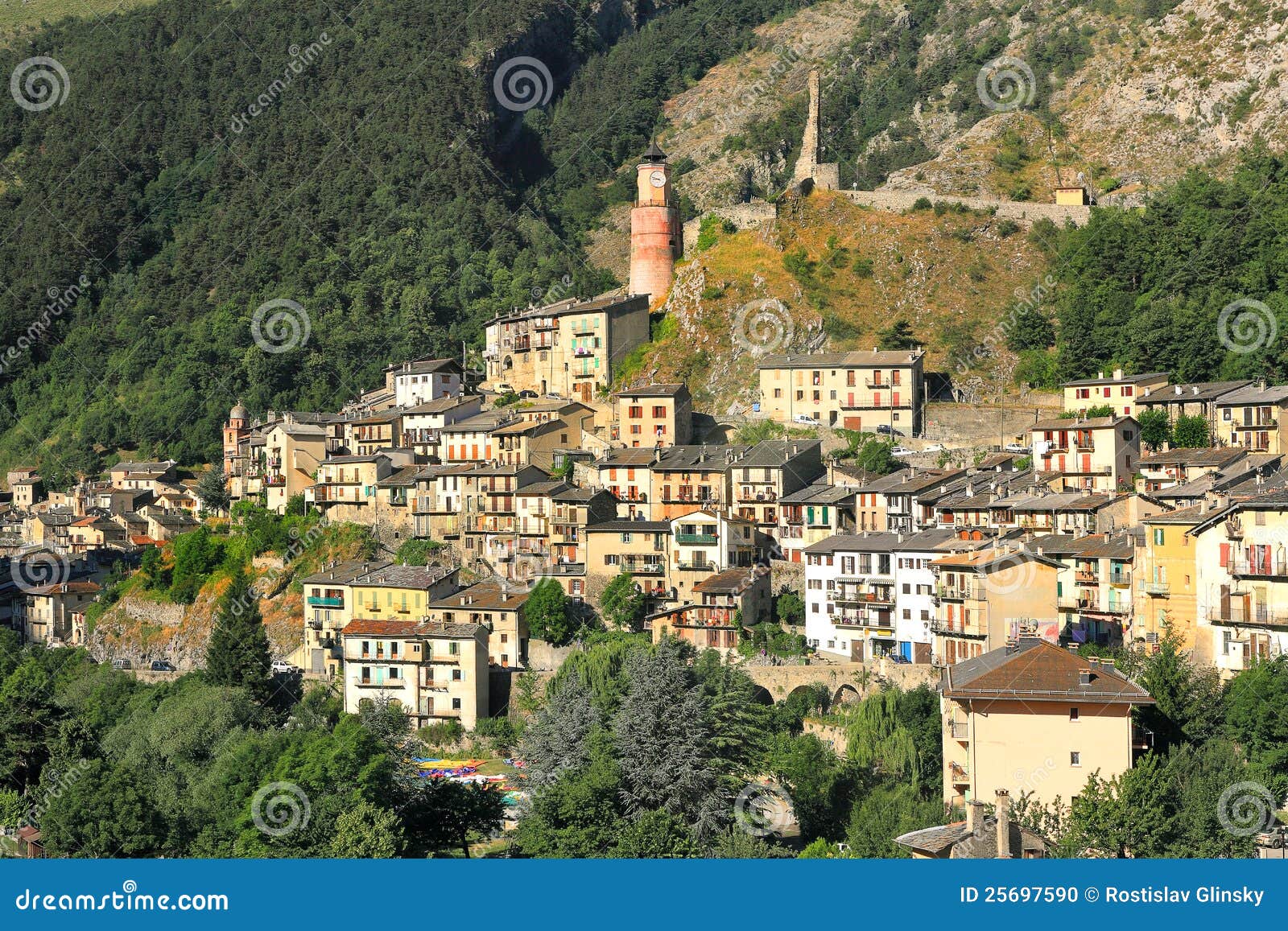 Town of Tende, France. stock photo. Image of site, place - 25697590