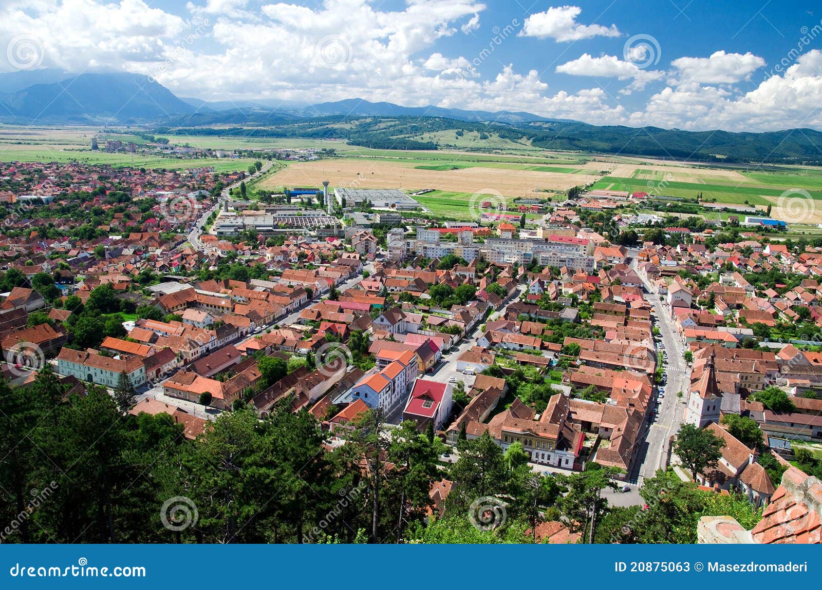 Romania - Town in Transylvania Stock Image - Image of town, fortress ...
