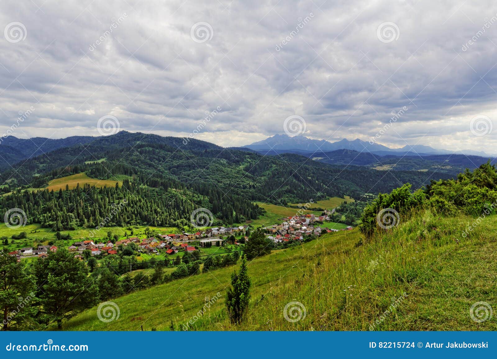 Town in the valley stock photo. Image of skyline, cityscape - 82215724