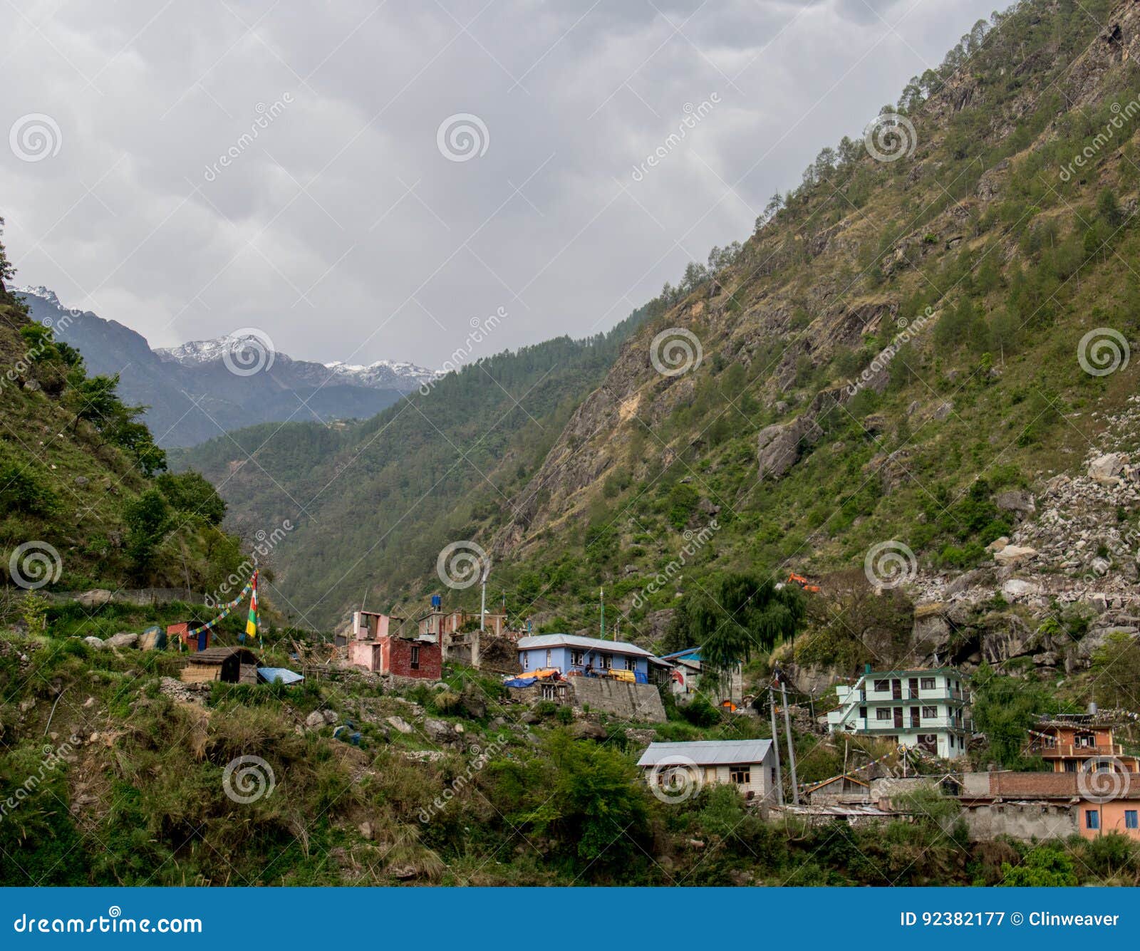 Town in the Valley stock image. Image of hills, rocks - 92382177