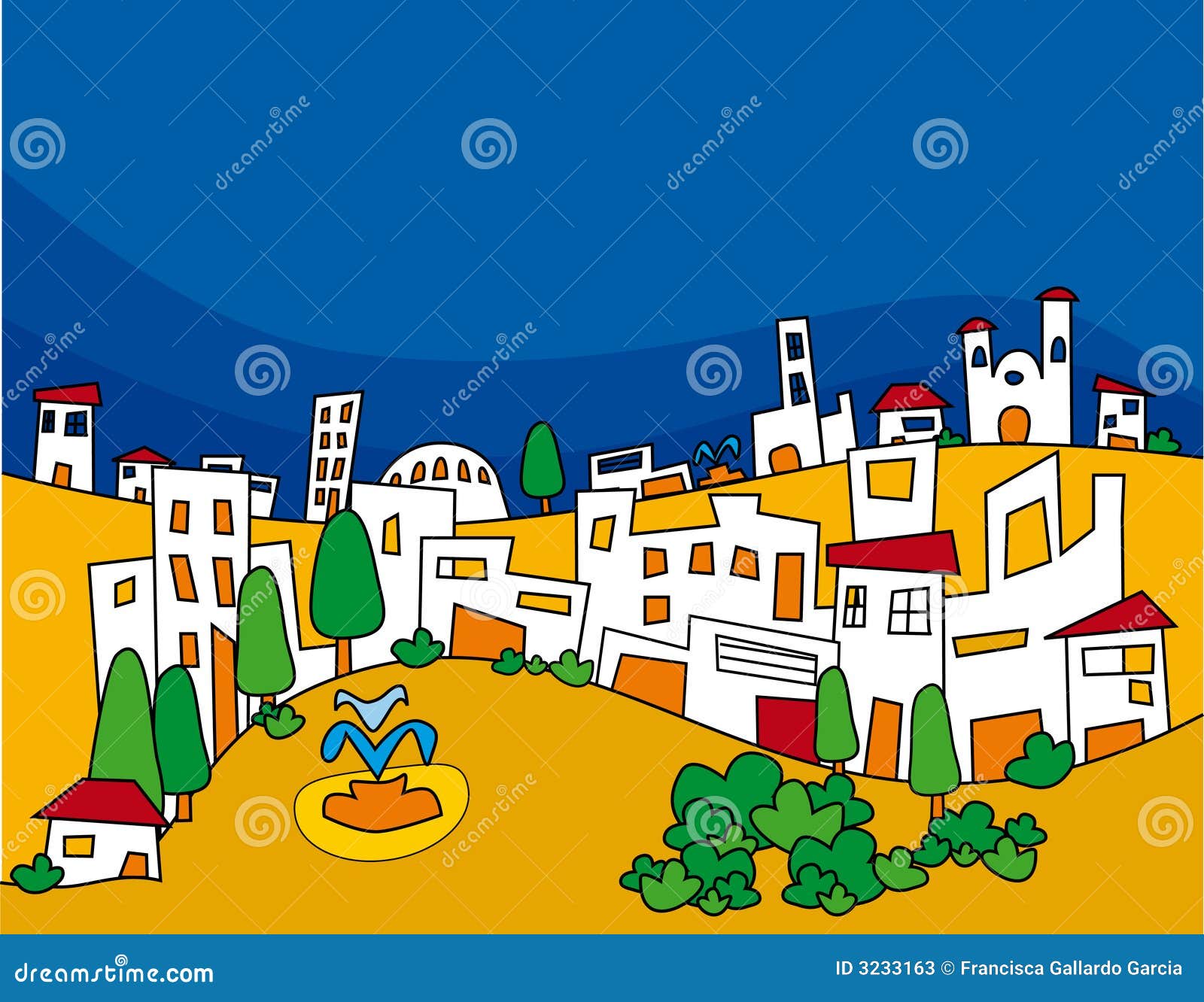Town (vector) stock vector. Illustration of garage, urban - 3233163