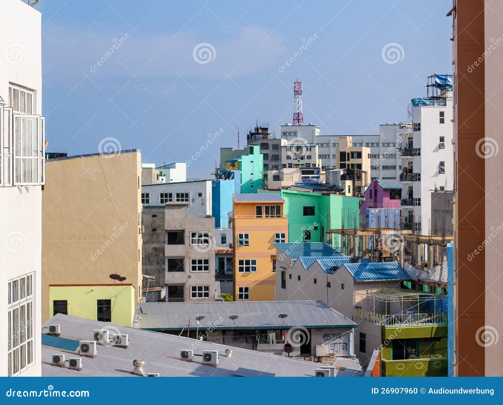 Town view stock photo. Image of building, apartments - 26907960