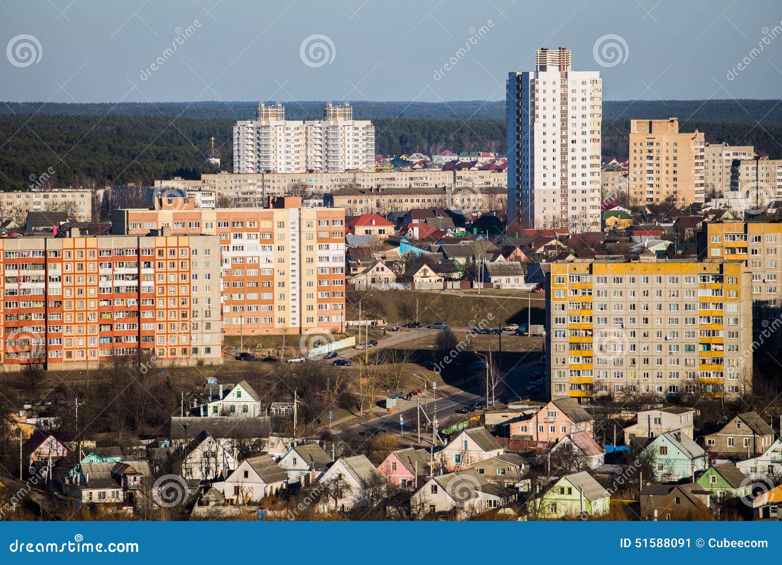 Town view stock image. Image of background, province - 51588091