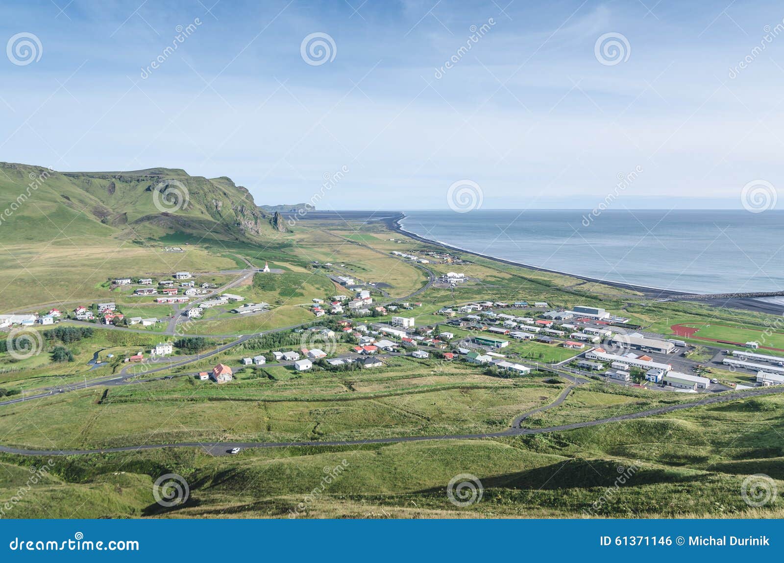 Town of Vik, Iceland stock photo. Image of landscape - 61371146