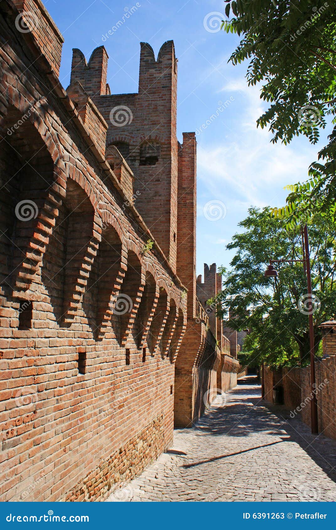 Town Walls of Gradara stock image. Image of ancient, marche - 6391263