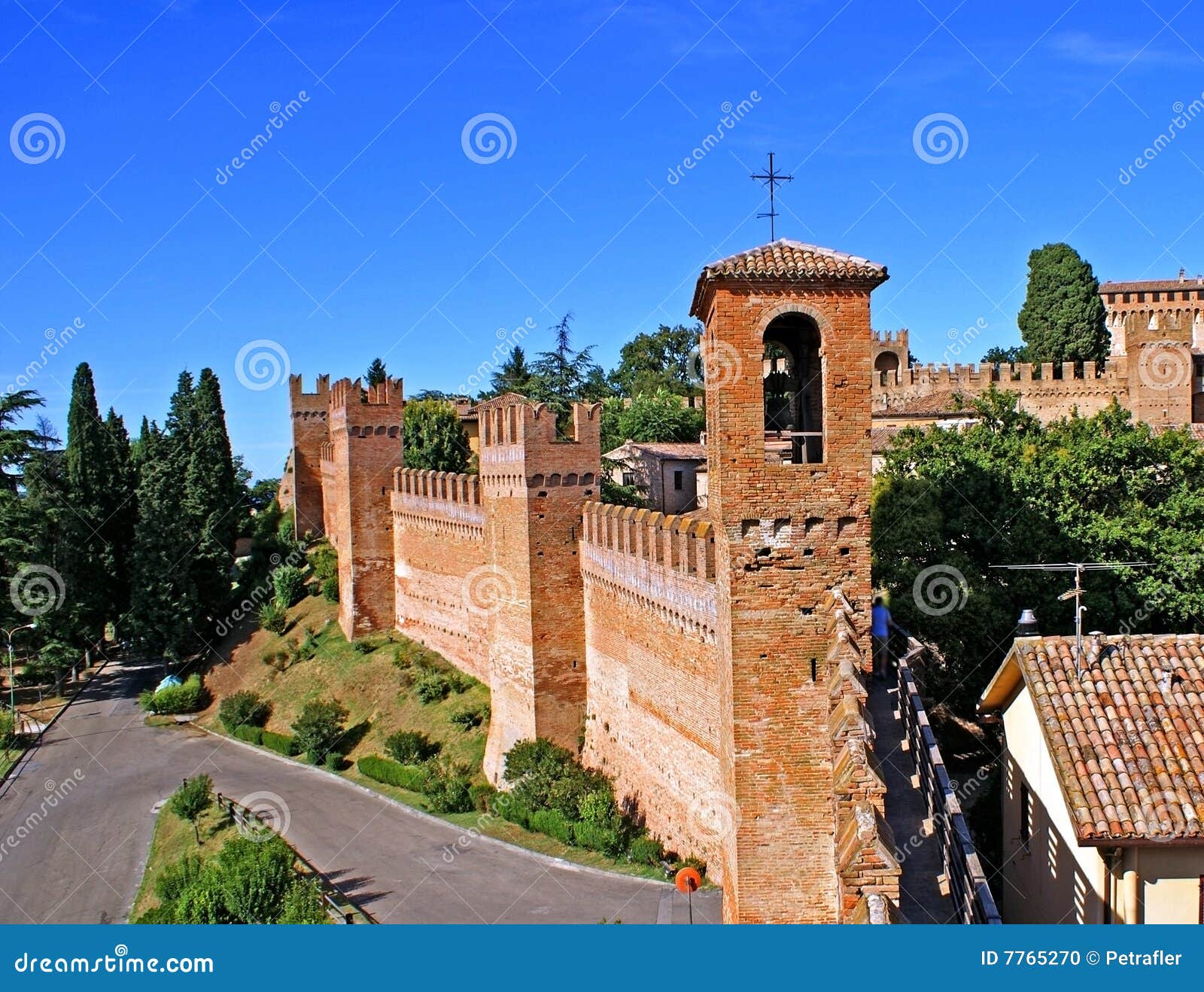 Town Walls of Gradara stock photo. Image of walls, monument - 7765270